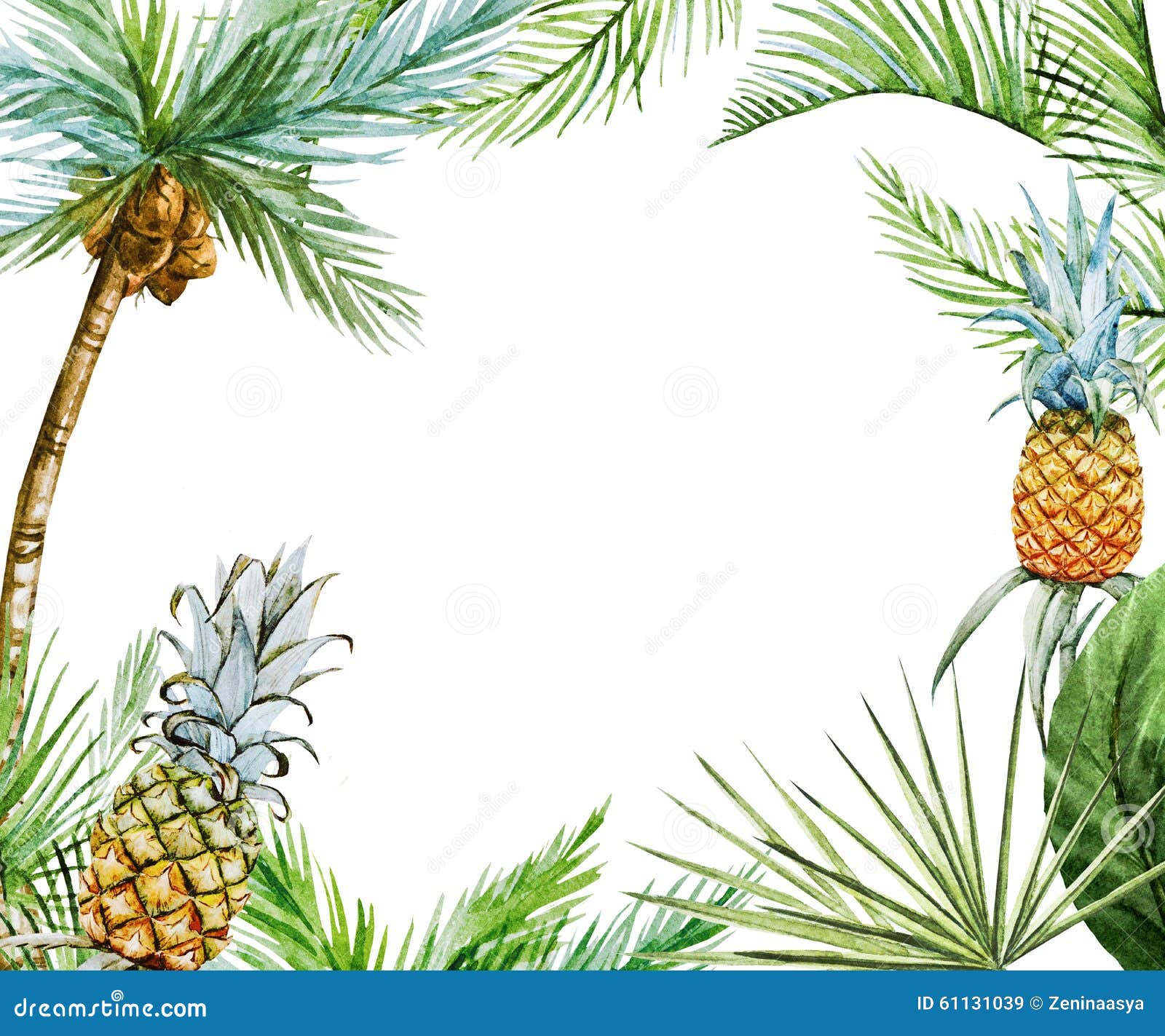 Tropical Frame Design Vector Illustration | CartoonDealer.com #65381834