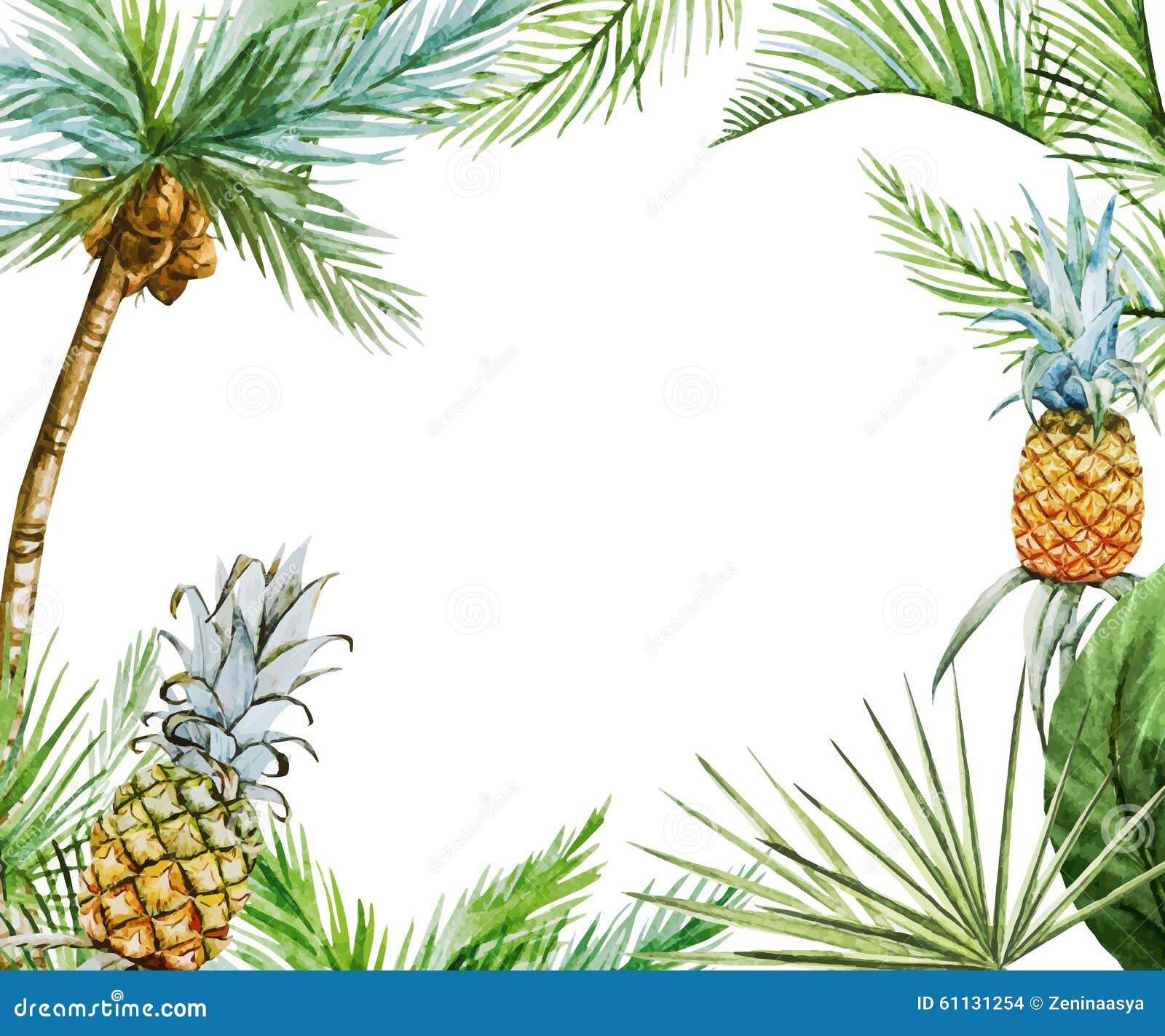 Tropical frame vector stock vector. Illustration of vector - 61131254