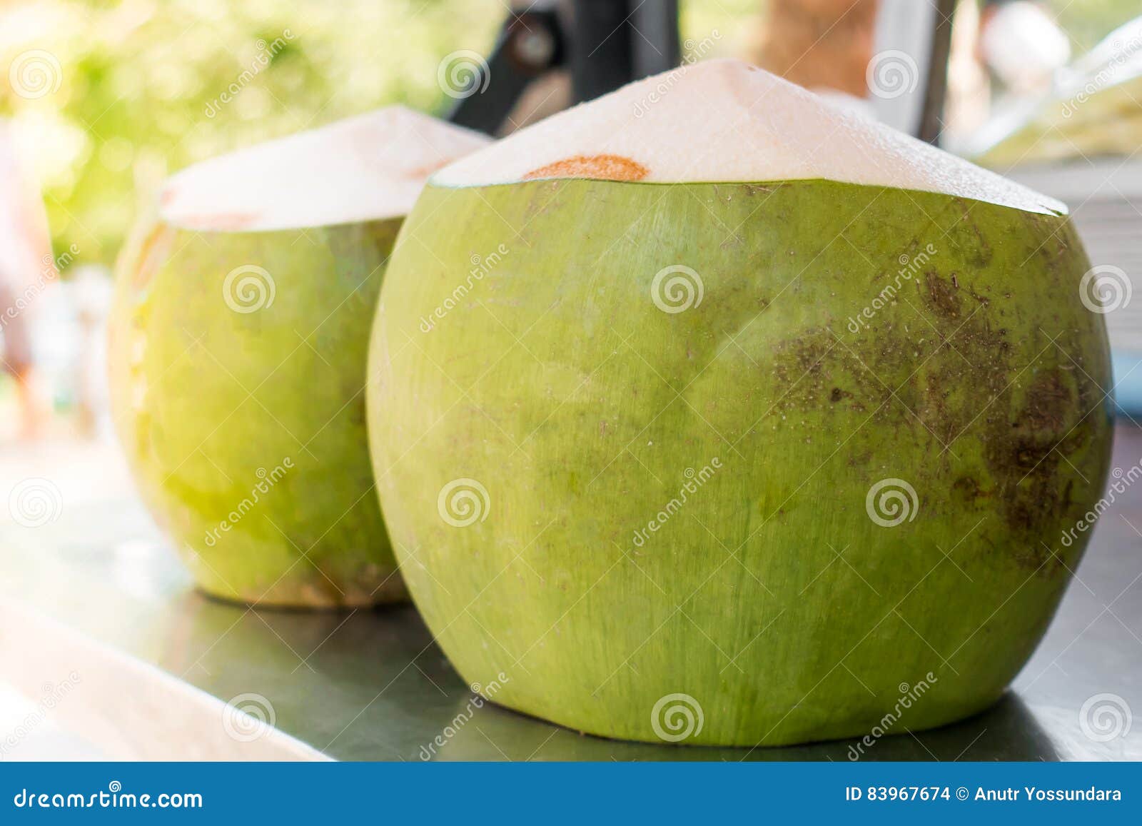 Tropical Fresh Coconut Prepared Coconut Juice Stock Photo - Image of ...