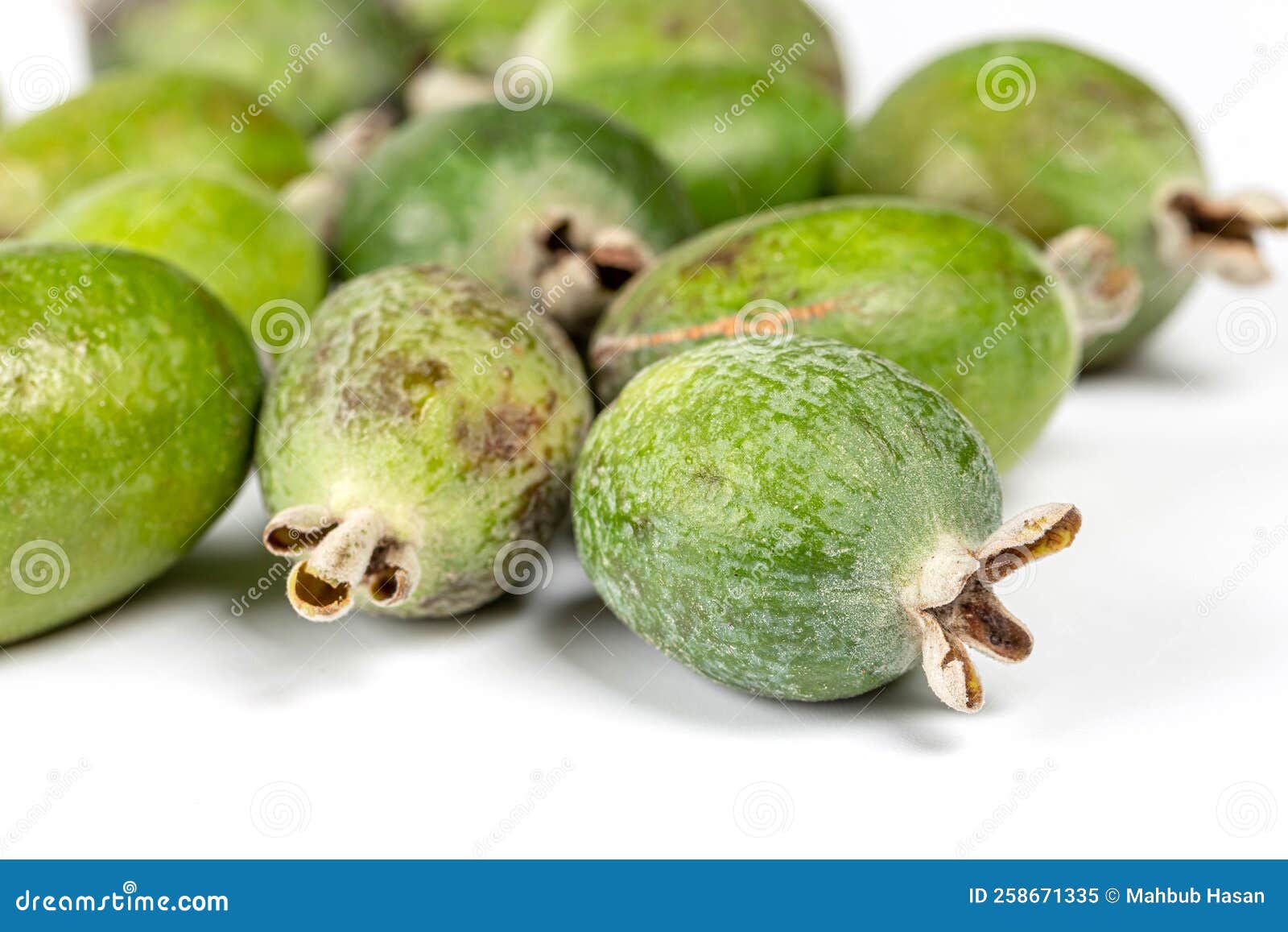 Tropical Fruit Feijoa, Close Up Stock Image - Image of organic, food ...