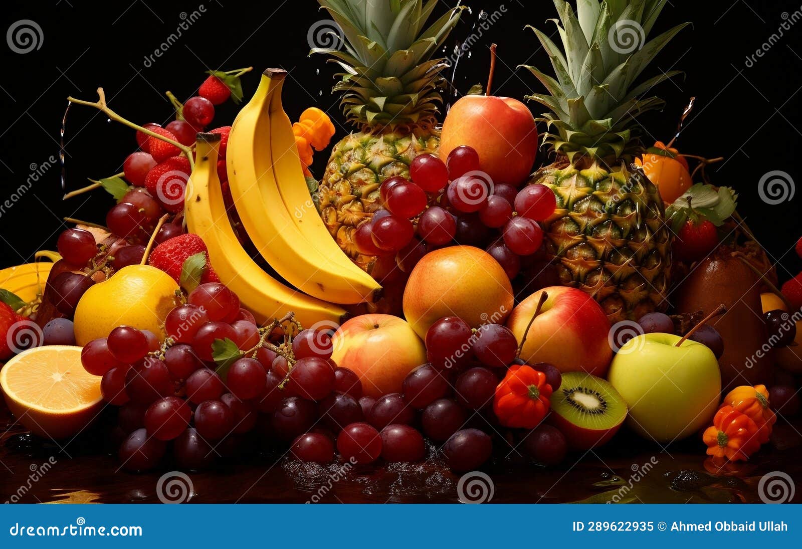 Tropical Fruit Mix. Generative by Ai Stock Image - Image of healthy ...