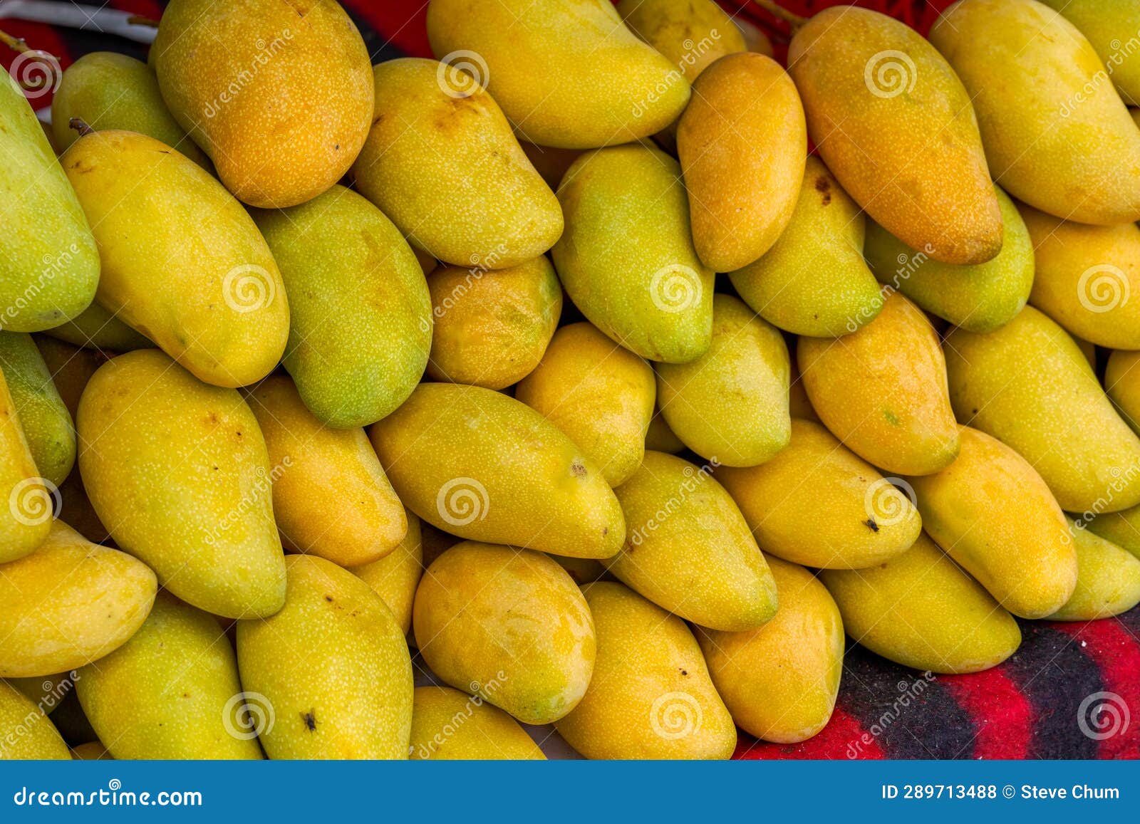 Tropical Fruit, Ripe Red Mango Close-up Stock Photo - Image of food ...