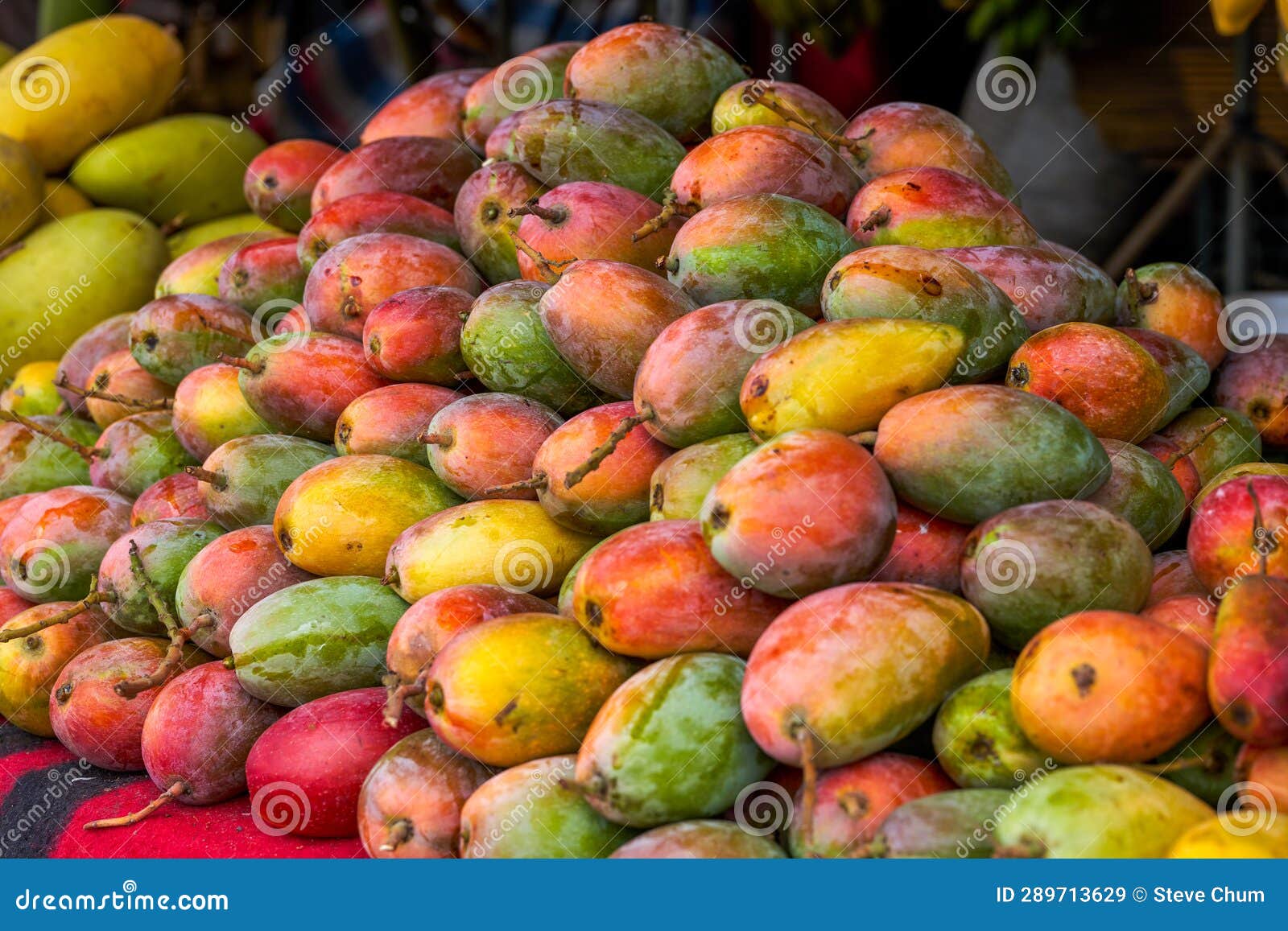 Tropical Fruit, Ripe Red Mango Close-up Stock Image - Image of flower ...