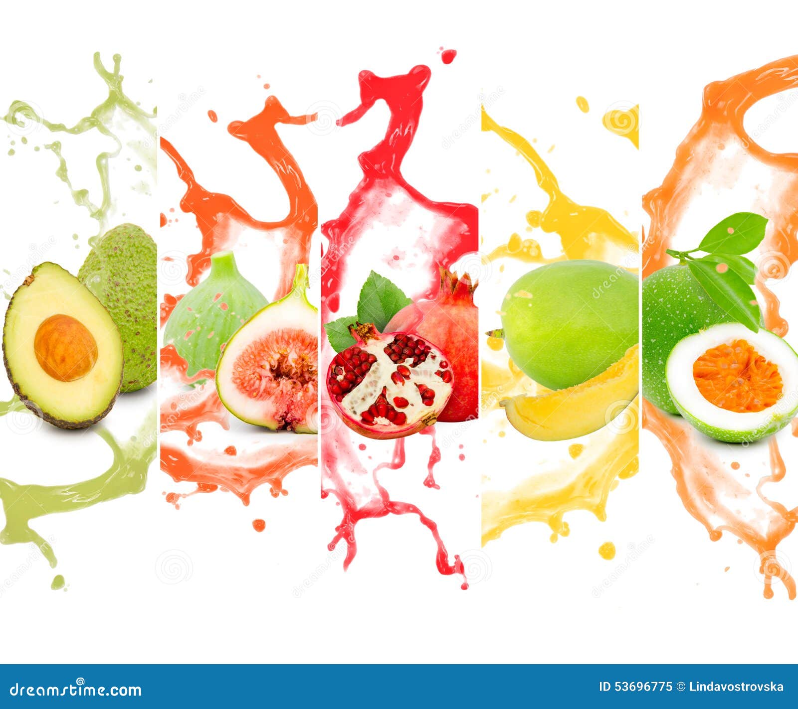 Tropical fruit splash stock image. Image of color, fruit - 53696775