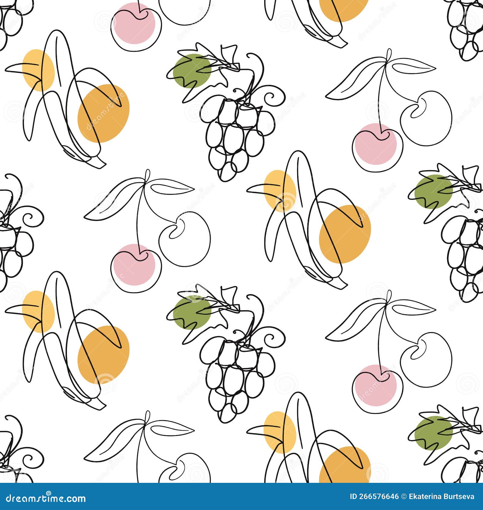 Tropical Fruit Vector Seamless Pattern Stock Vector - Illustration of ...