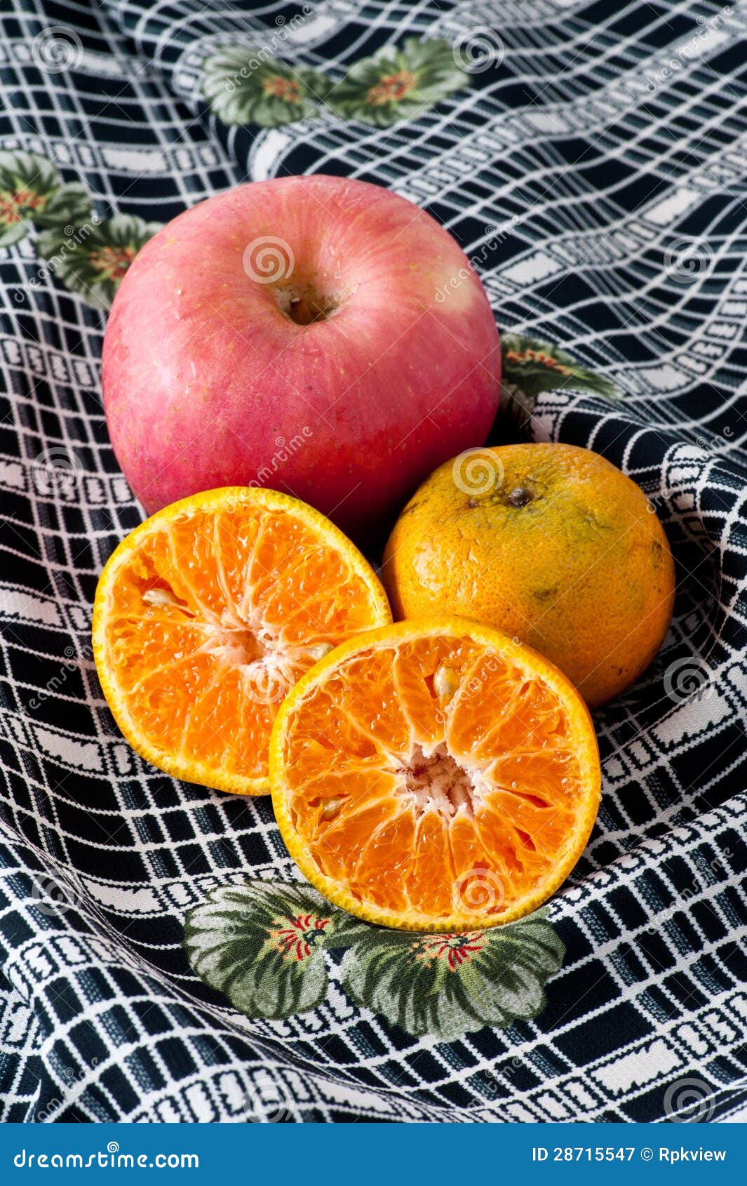 Tropical Fruits on Nice Fabric Background Stock Image - Image of health ...
