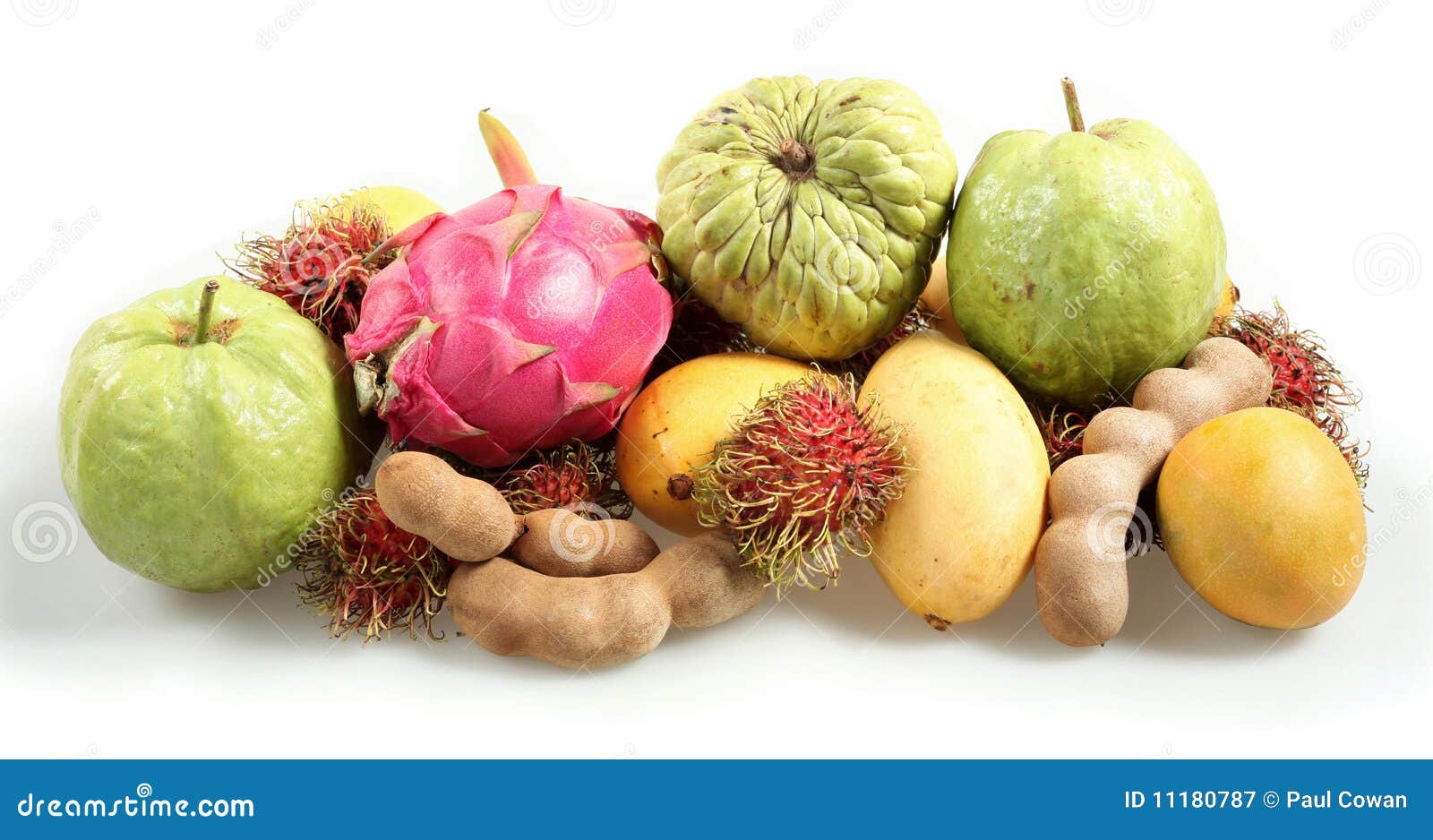 Pile Of Tropical Rambutan Fruits. Pink And Spiky Rambutan Are Piled On ...