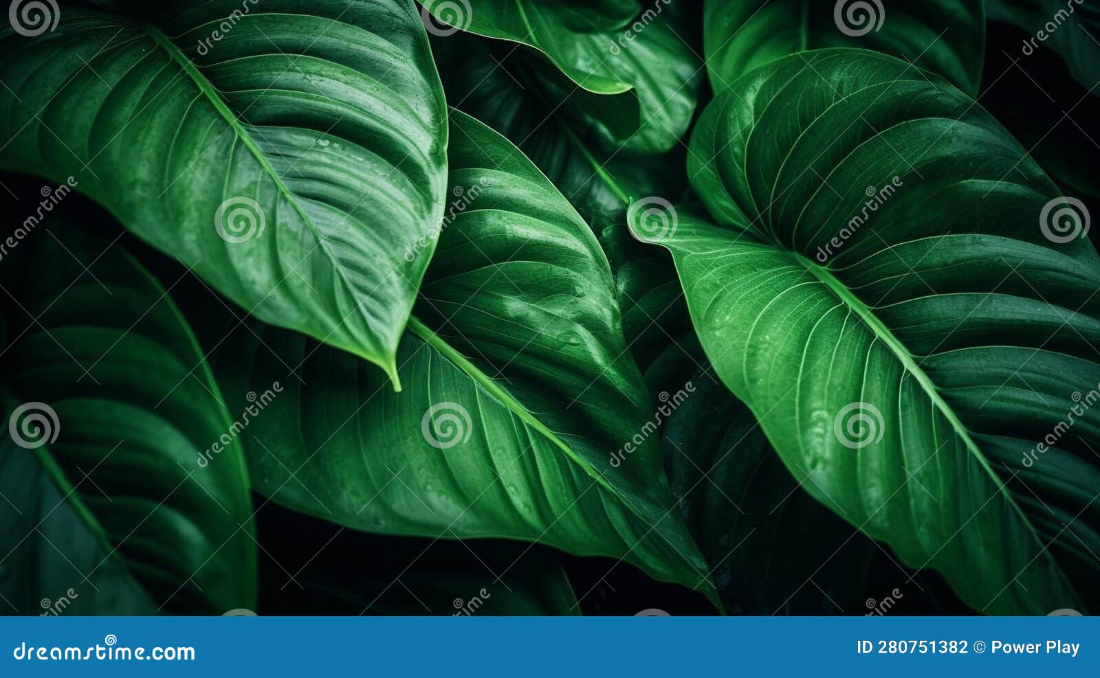 Tropical Green Leaf Background. Nature Wallpaper. Toned Stock ...