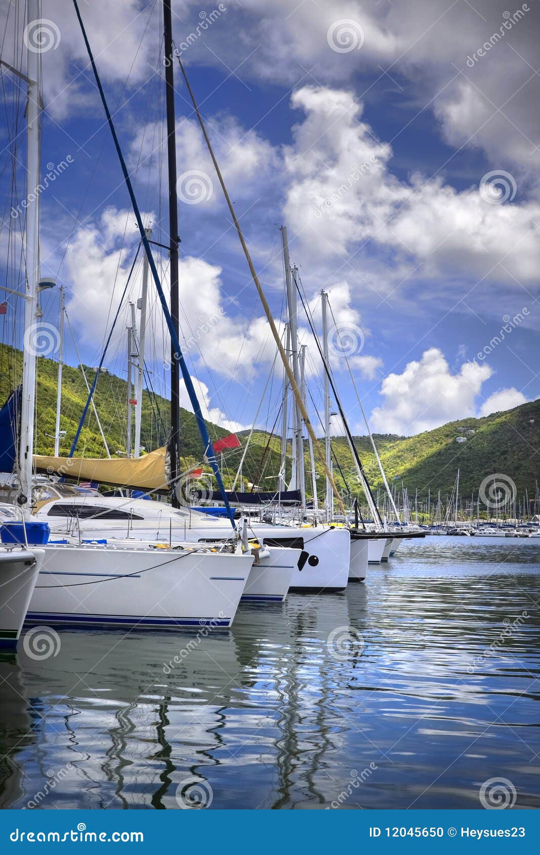 Tropical harbor stock photo. Image of colorful, boats - 12045650