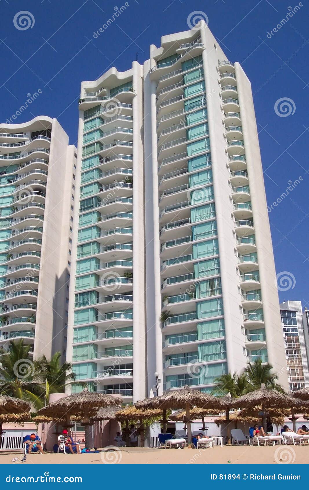Tropical Highrise stock photo. Image of hotel, beach, guerrero - 81894