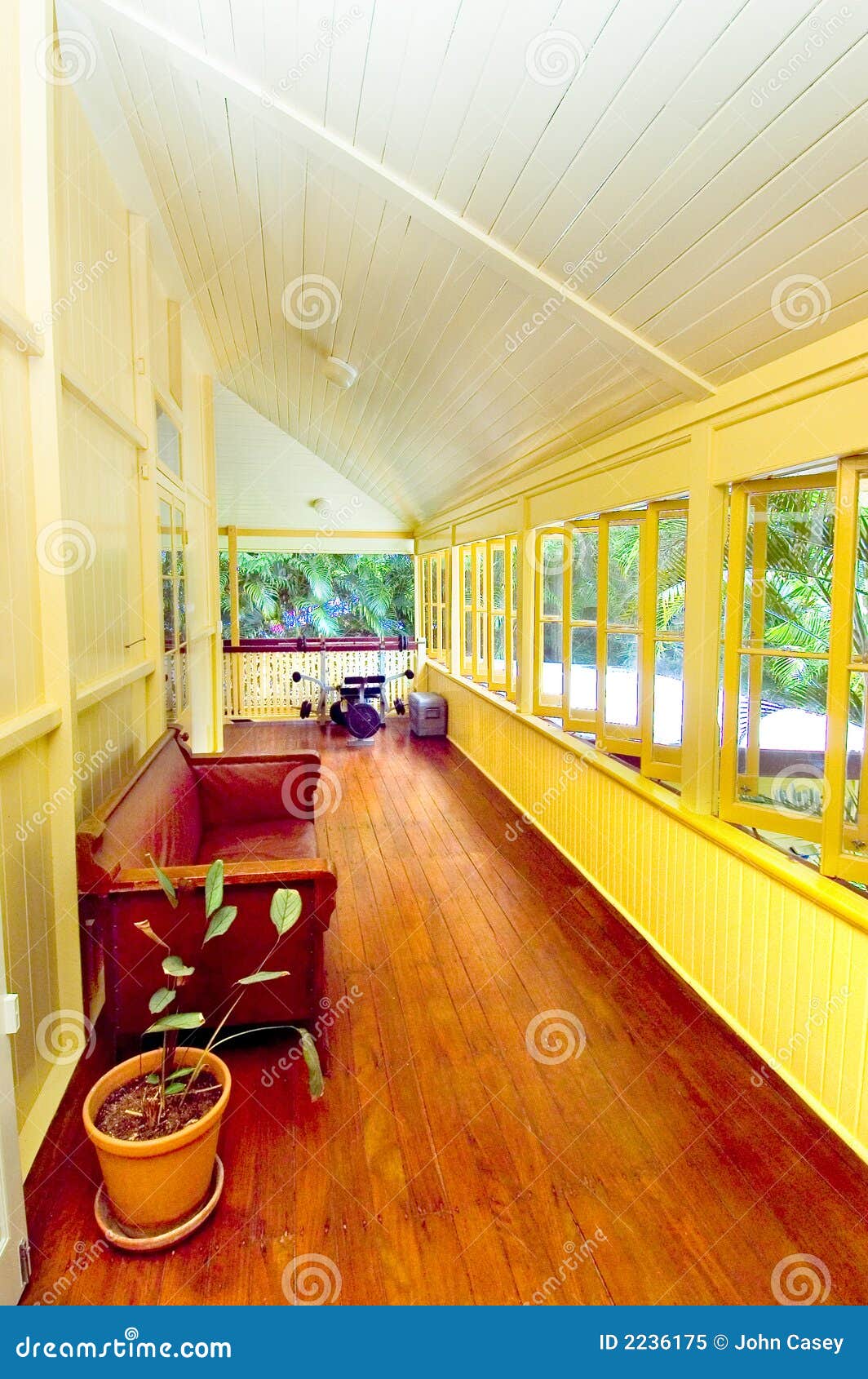 Tropical House Verandah stock image. Image of polished - 2236175