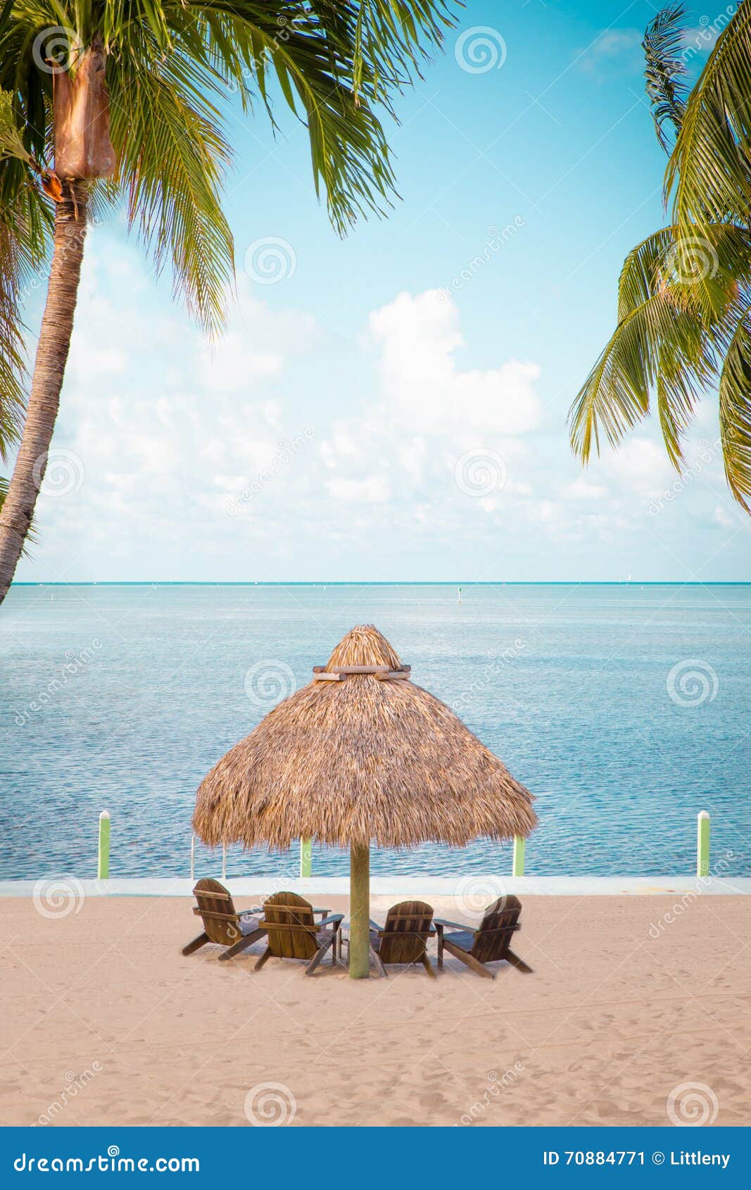 Tropical hut on beach stock image. Image of leisure, tourism - 70884771