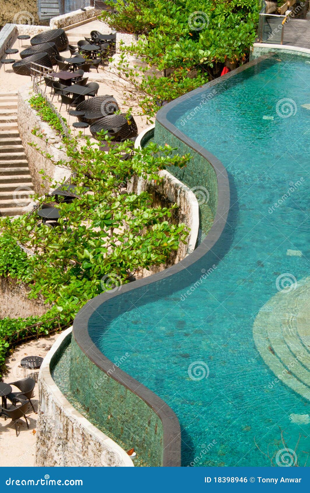 Tropical Infinity Pool stock photo. Image of asia, refreshing - 18398946