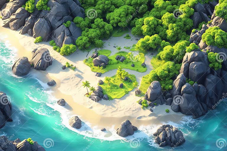 Tropical Island Beach RPG Map - Jungle Shore Battlemap for Fantasy ... Tropical Island Beach RPG Map - Jungle Shore Battlemap for Fantasy ...