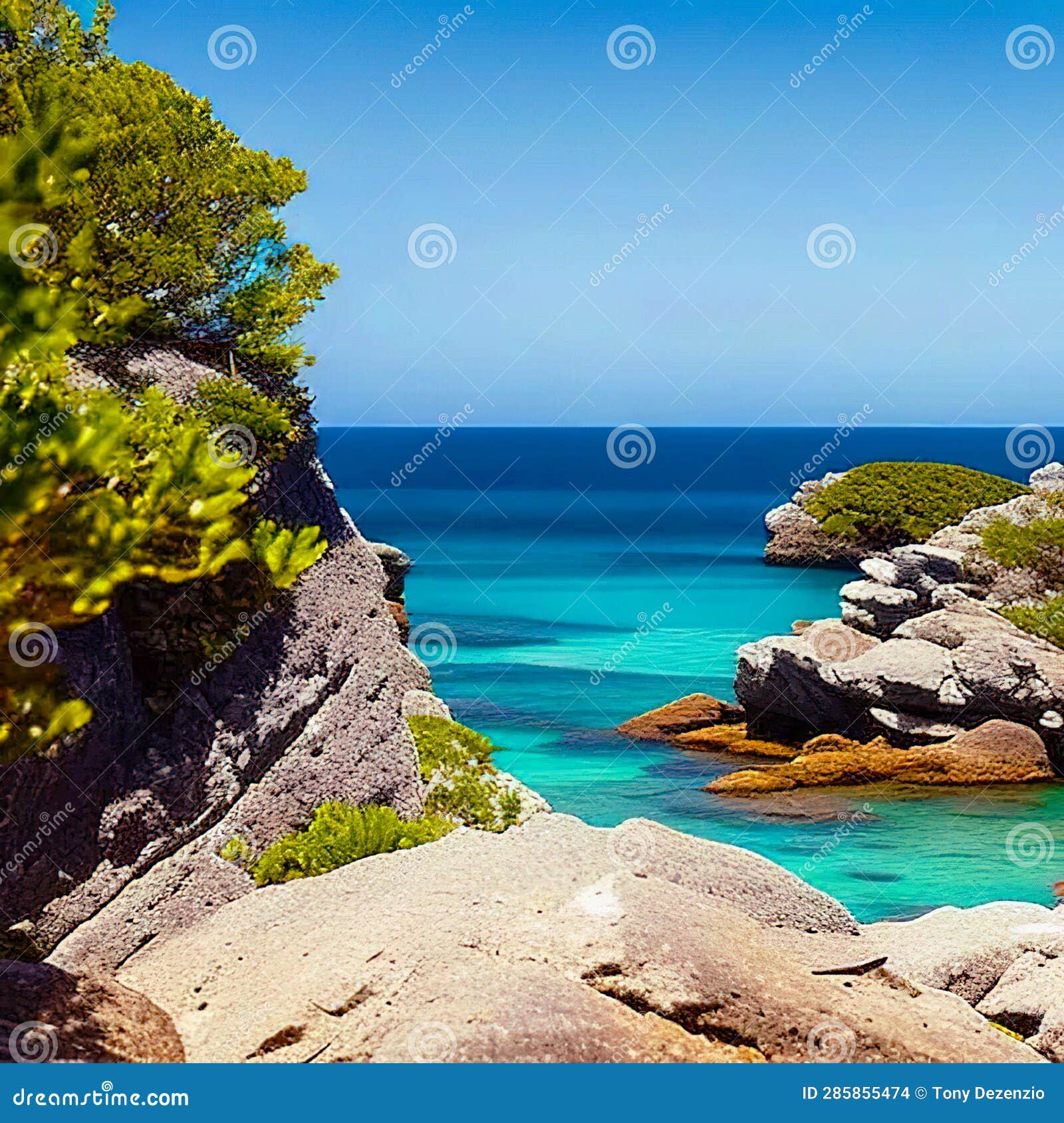 Tropical Island Beach and Turquoise Water Stock Photo - Image of nature ...