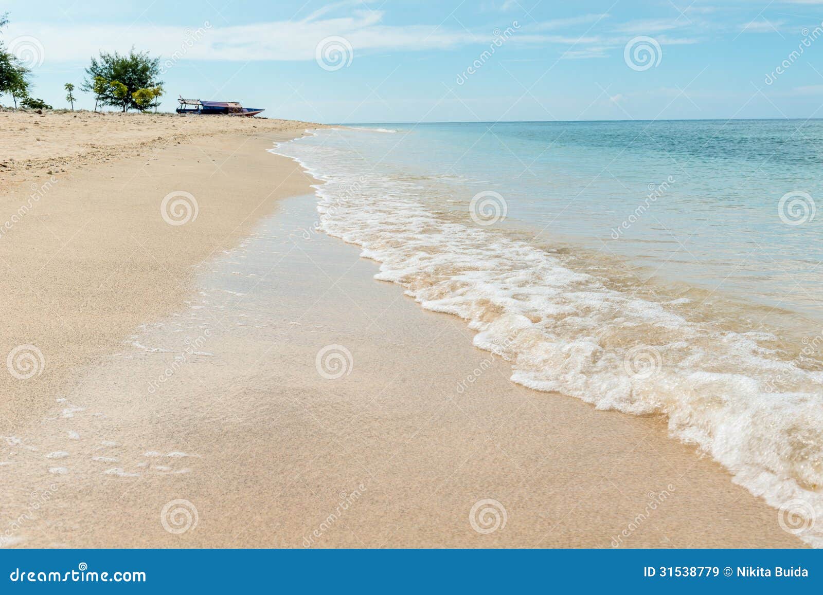 Tropical island beach wave stock image. Image of ocean - 31538779