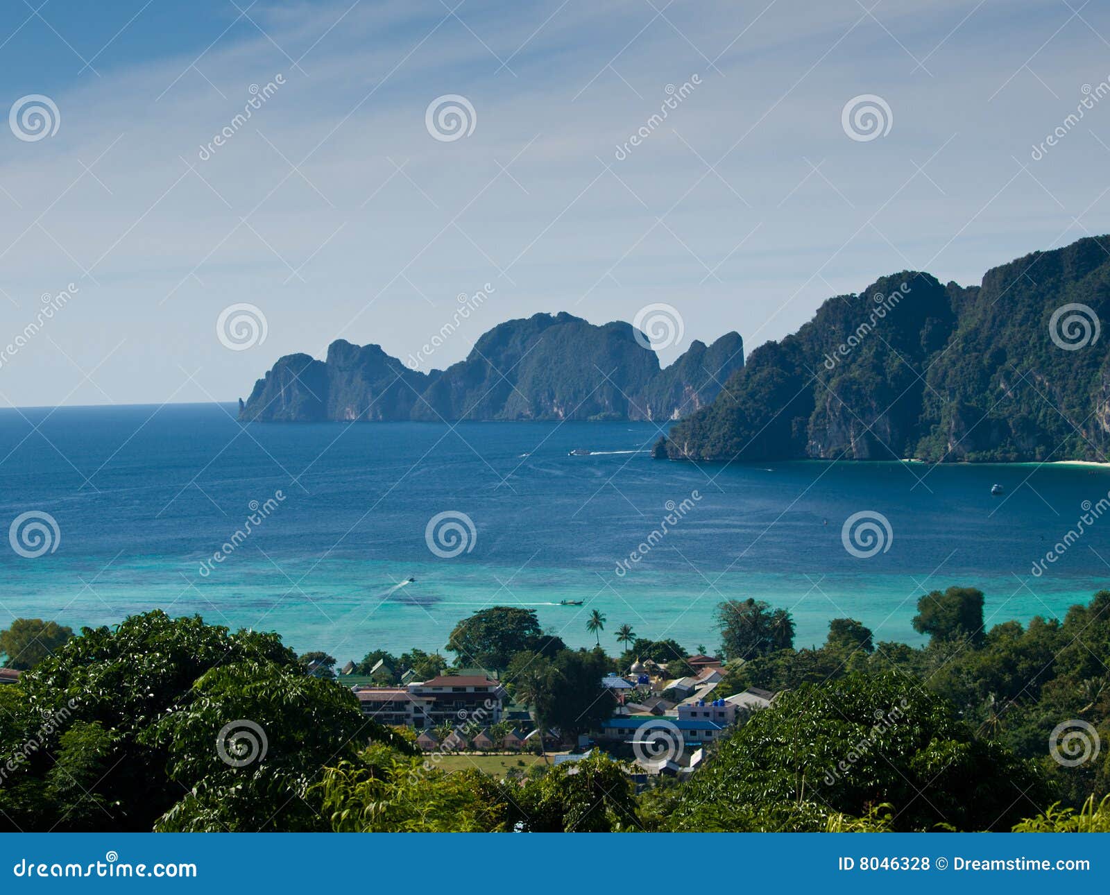 Tropical Island. Bird Eye View Stock Photo - Image of beauty, boat: 8046328