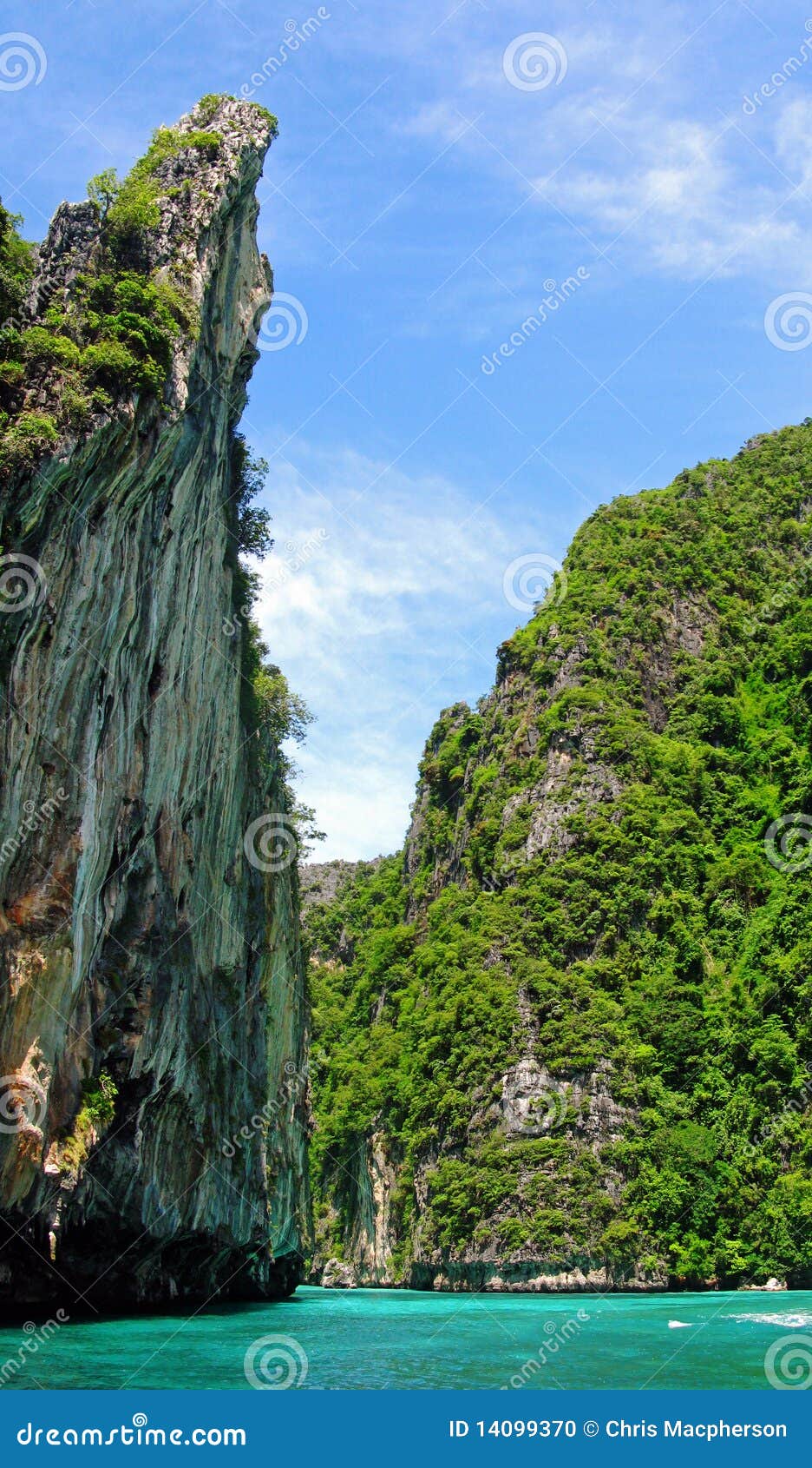 Tropical Island Cliffs stock photo. Image of blue, recreation - 14099370