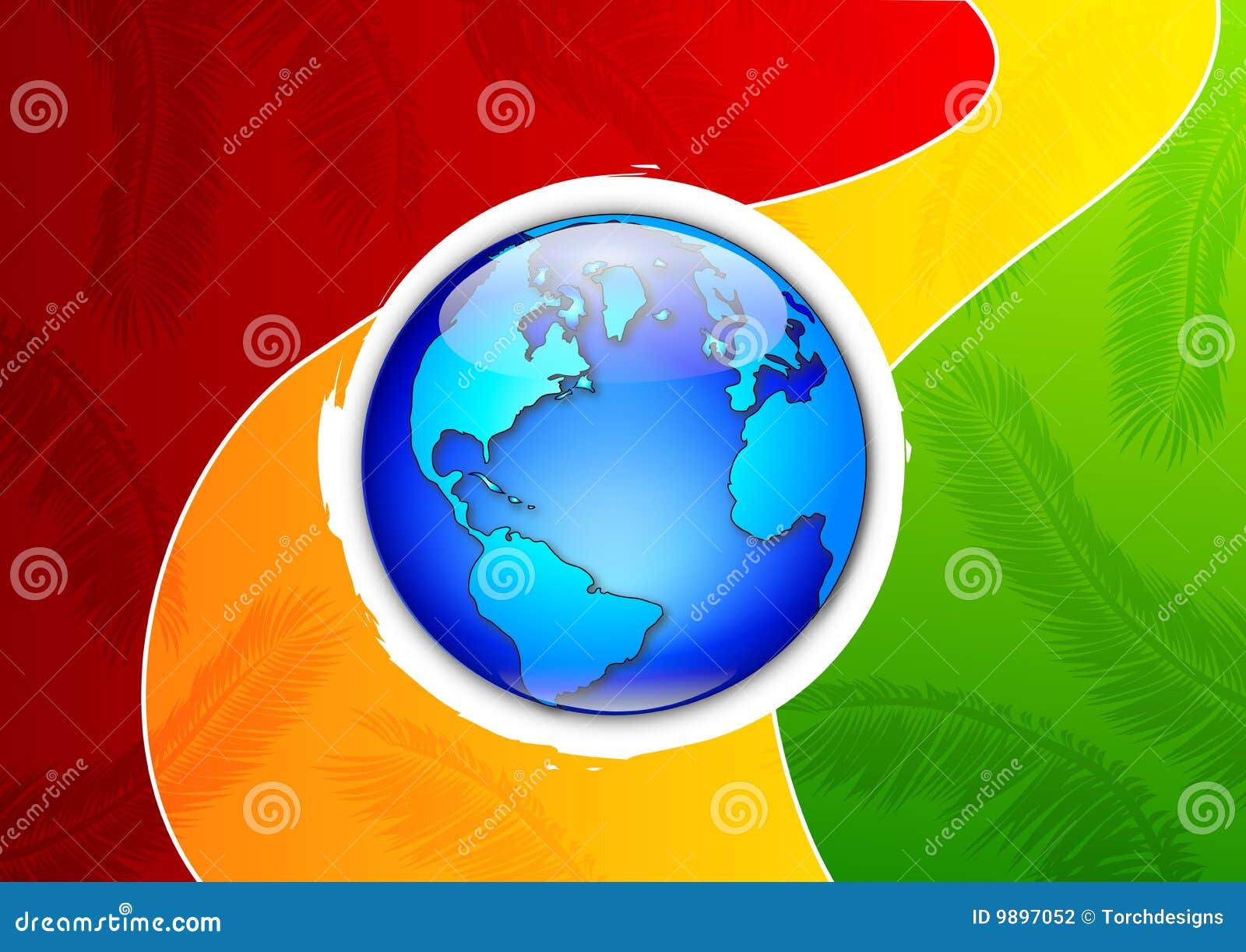 Tropical Island Earth Background Illustration Stock Illustration ...