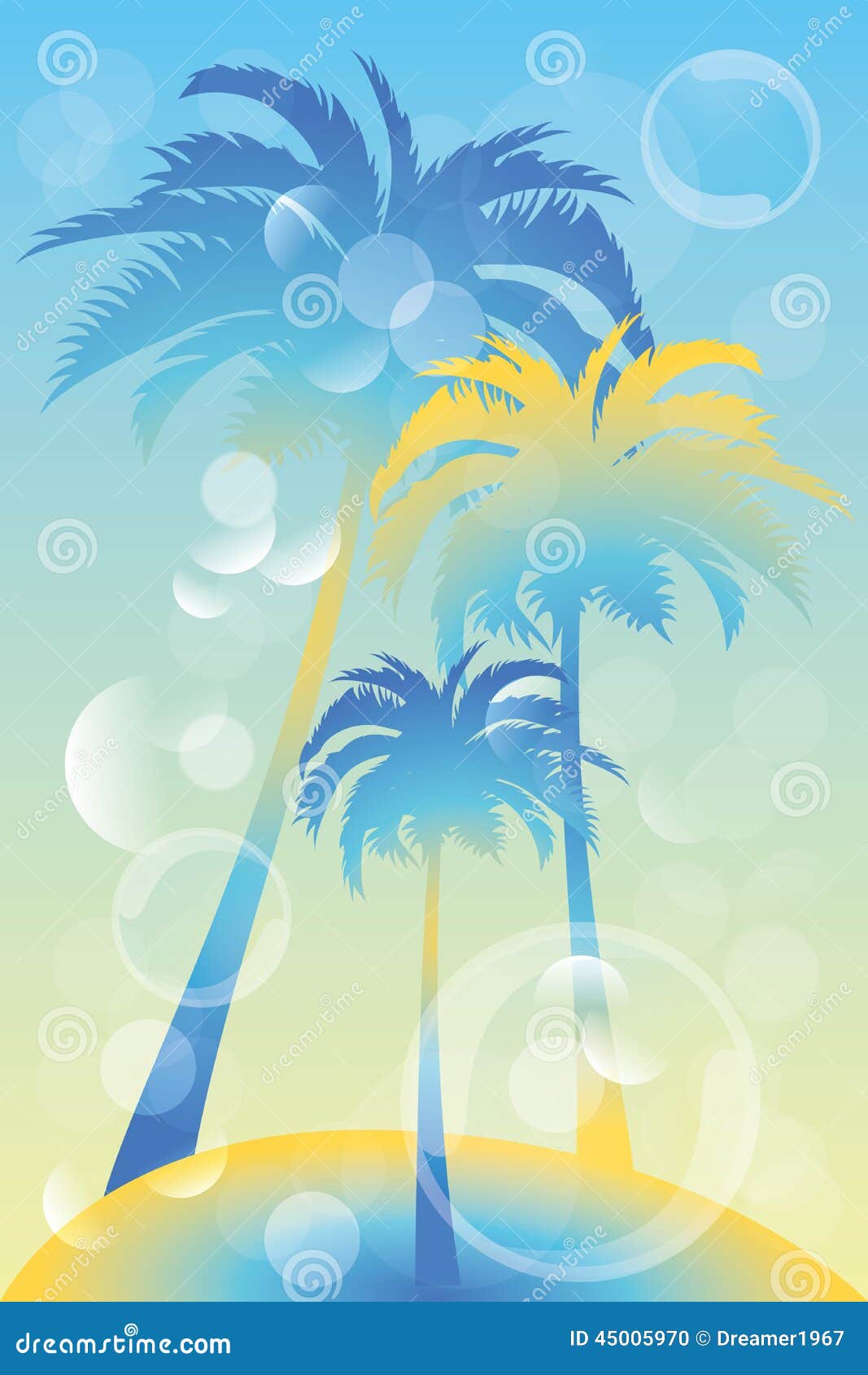 Tropical Island Illustration Stock Vector - Illustration of island ...