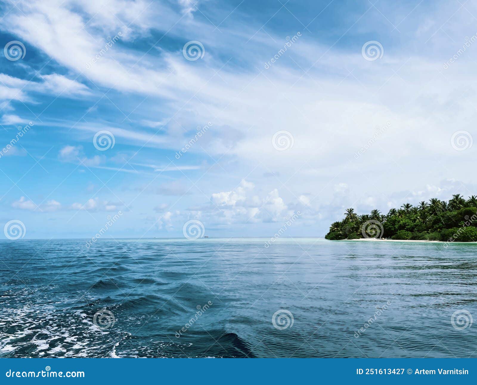 Tropical Island and Ocean at Sunny Day Stock Image - Image of nature ...