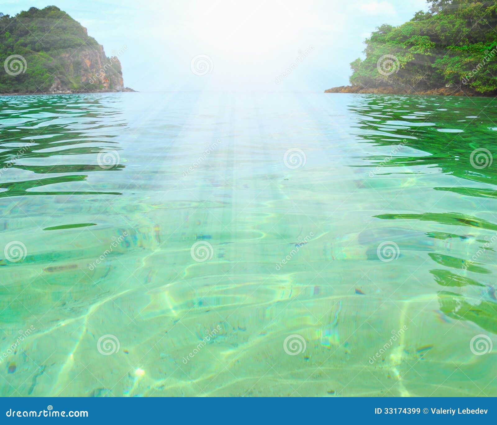 Tropical Island in the Open Sea Stock Image - Image of coast, blue ...