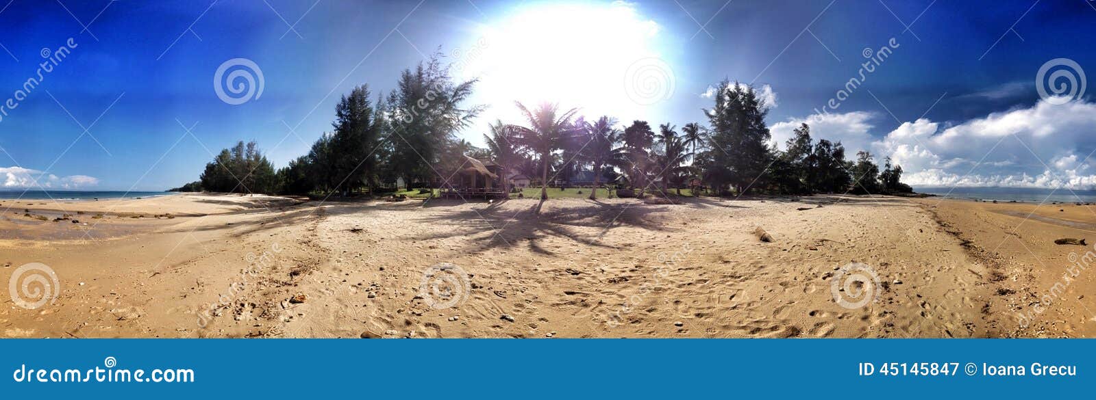 Tropical island panorama stock image. Image of island - 45145847