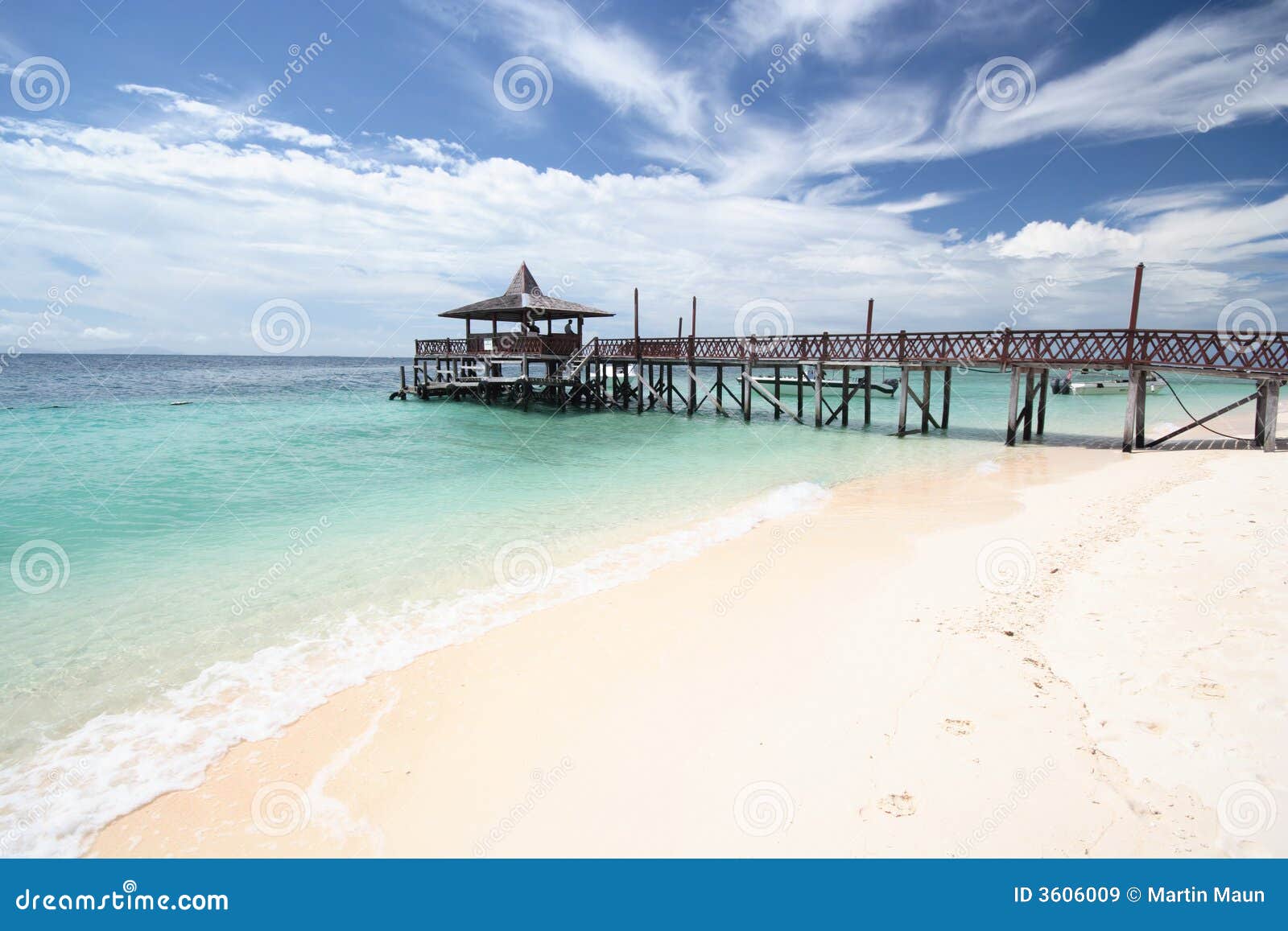 Tropical Island Pier stock image. Image of ocean, beautiful - 3606009