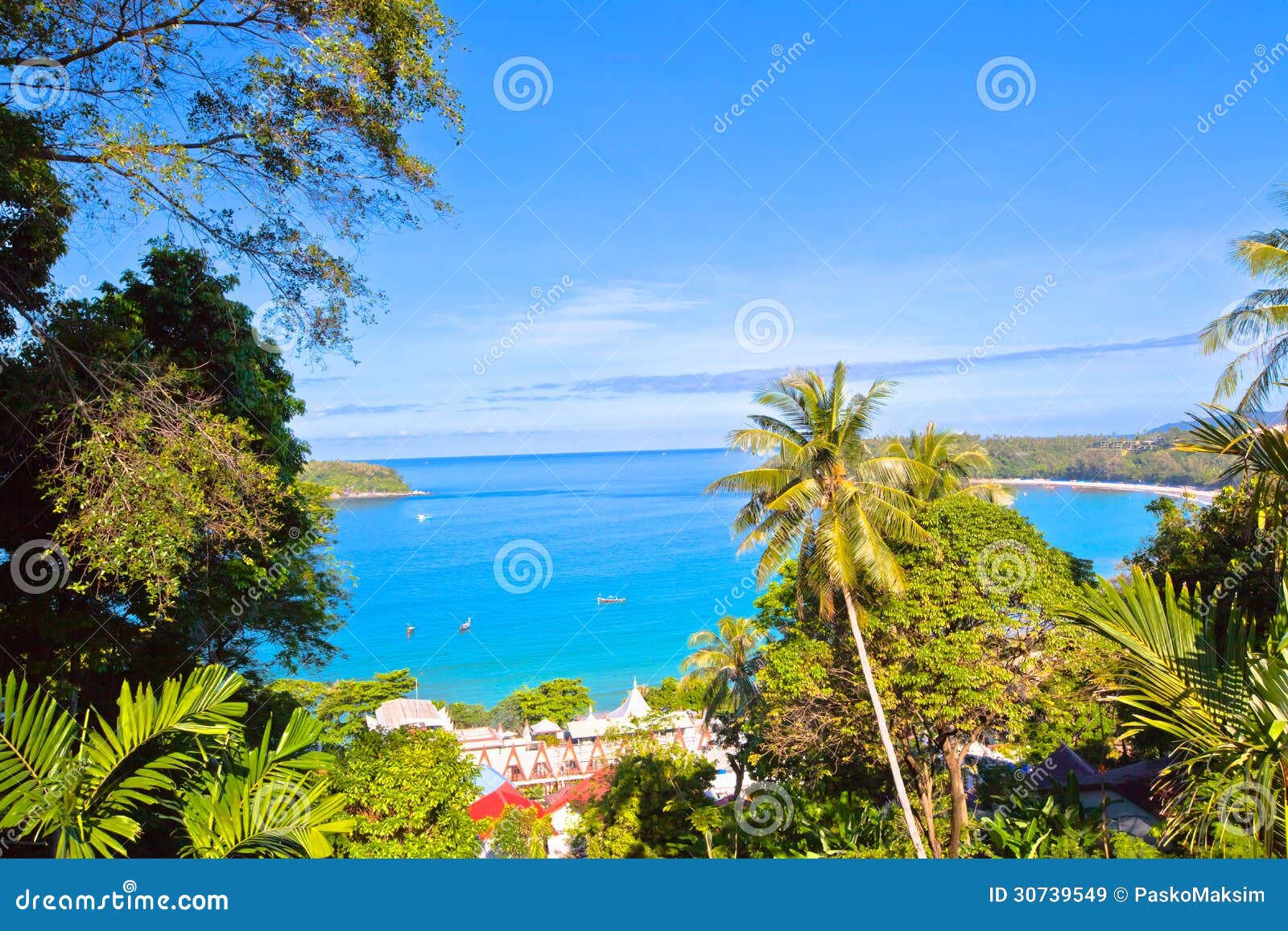 Tropical island stock image. Image of sunlight, blue - 30739549