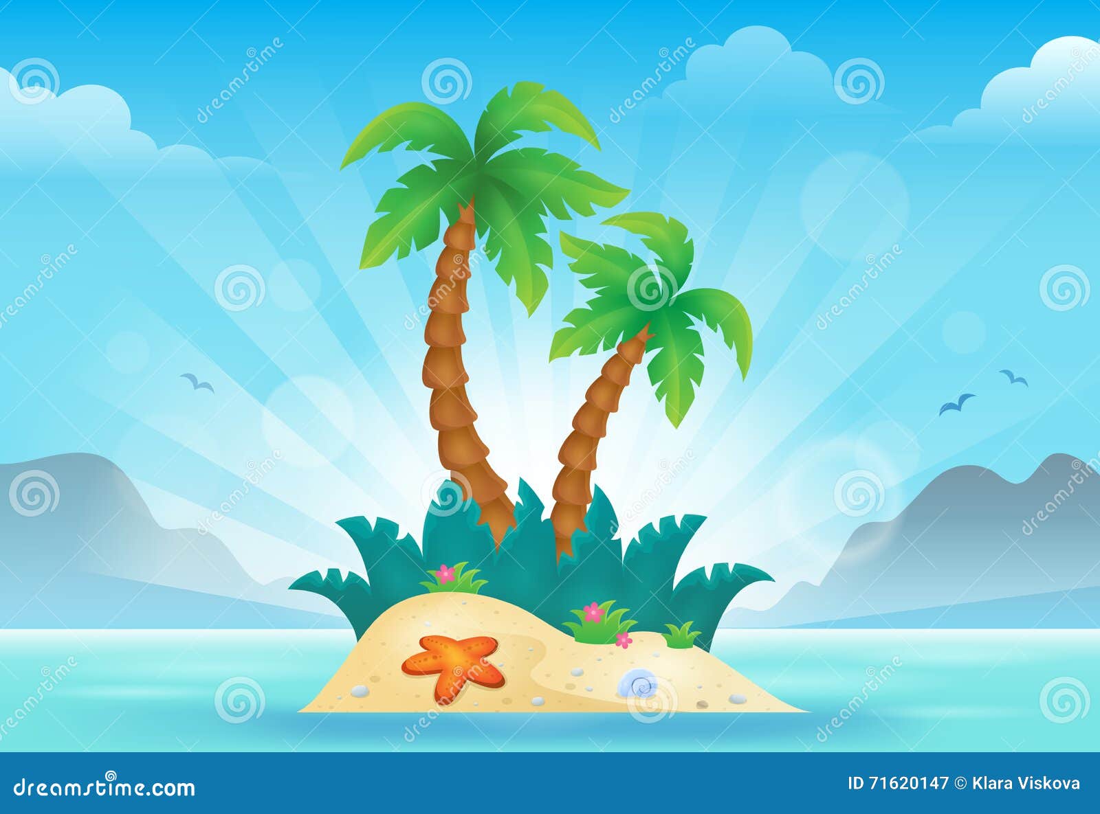 Tropical Island Theme Image 3 Stock Vector - Illustration of leaf ...