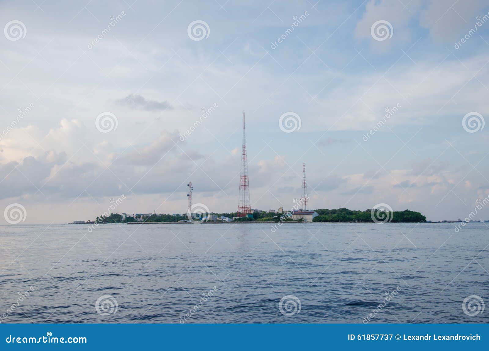 Tropical Island View from Boat Stock Image - Image of port, vacation ...