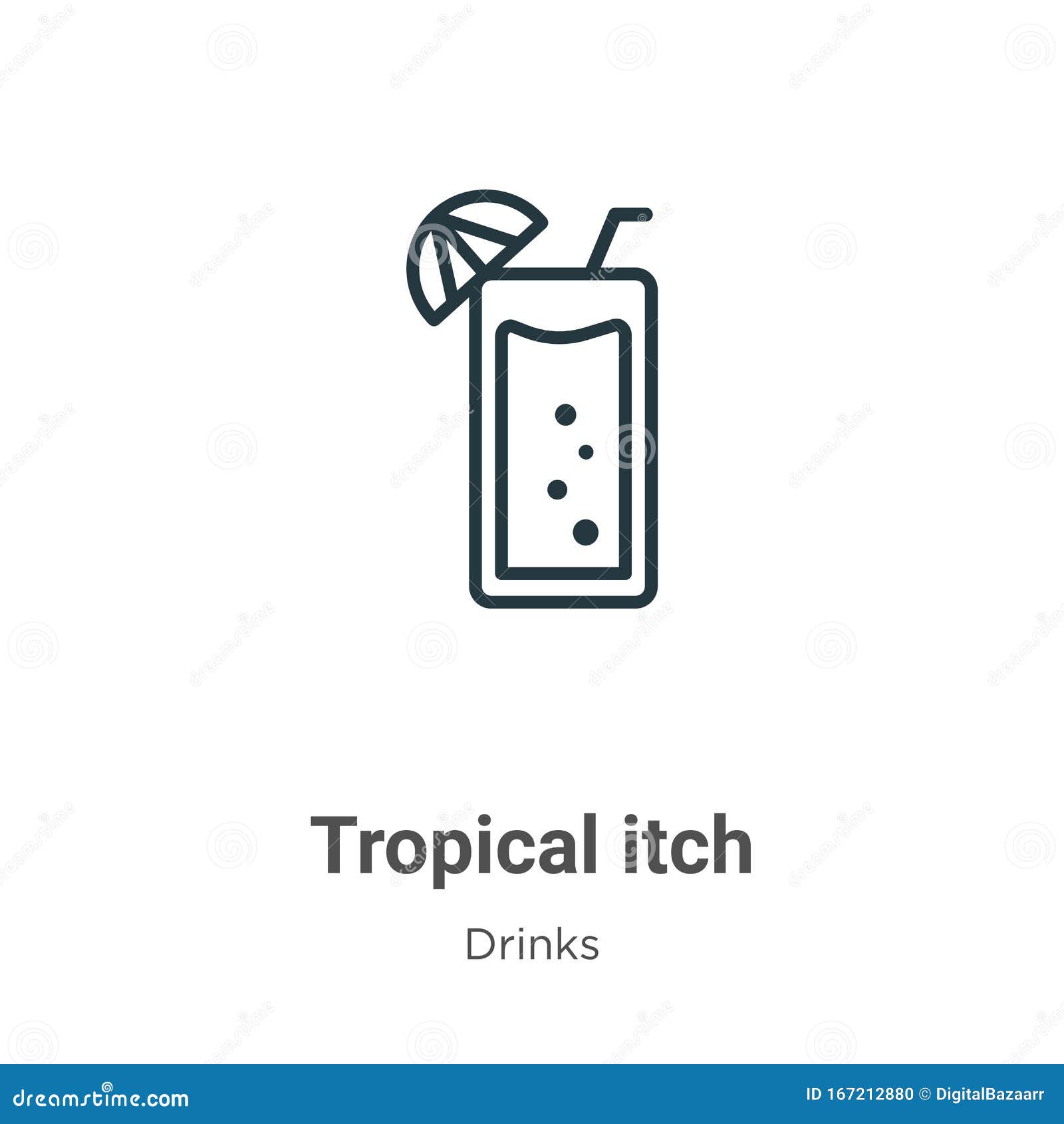 Tropical Itch Vector Icon On White Background. Flat Vector Tropical ...