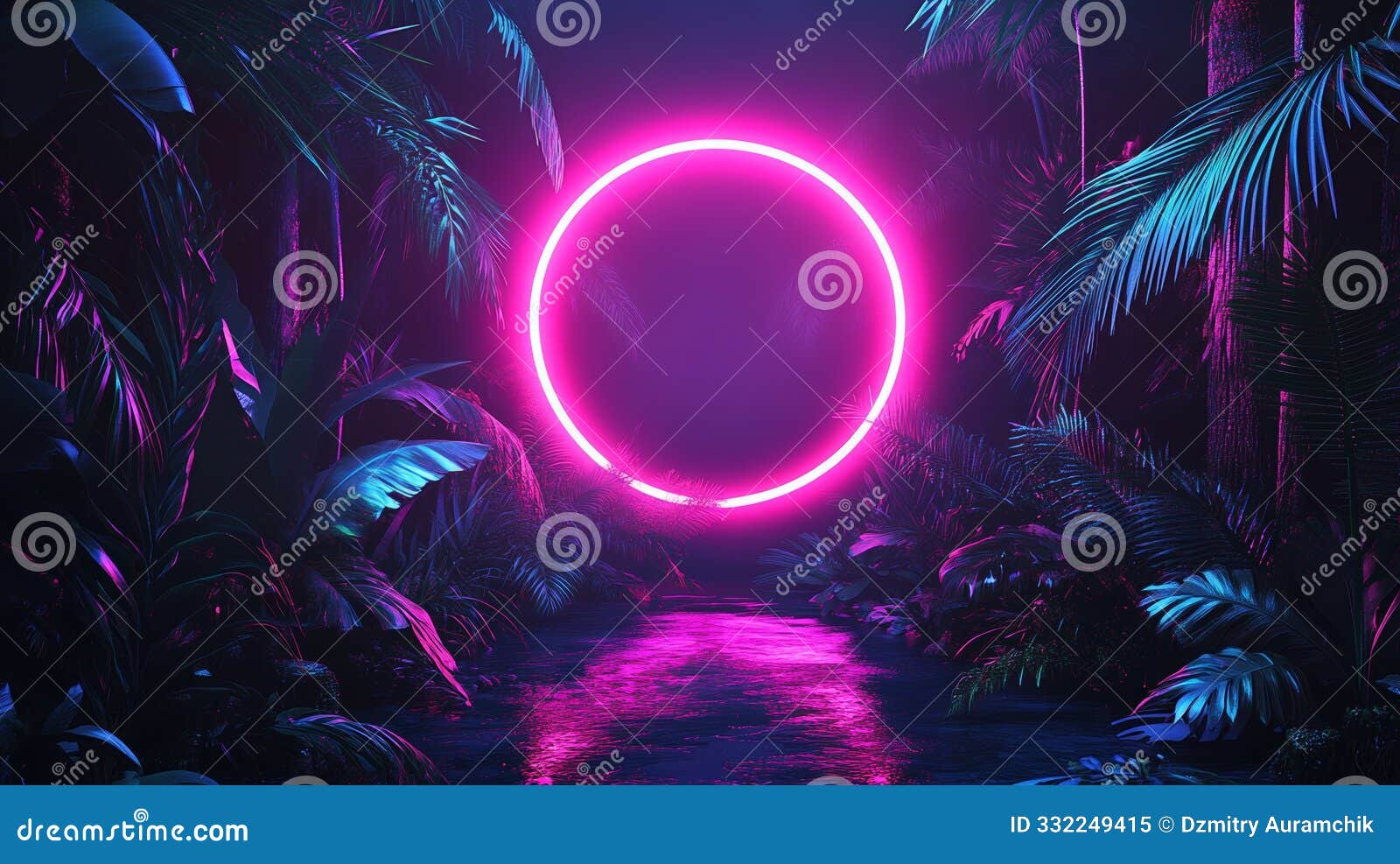 The Tropical Jungle Scene Background Gradient Image is a Digital ...