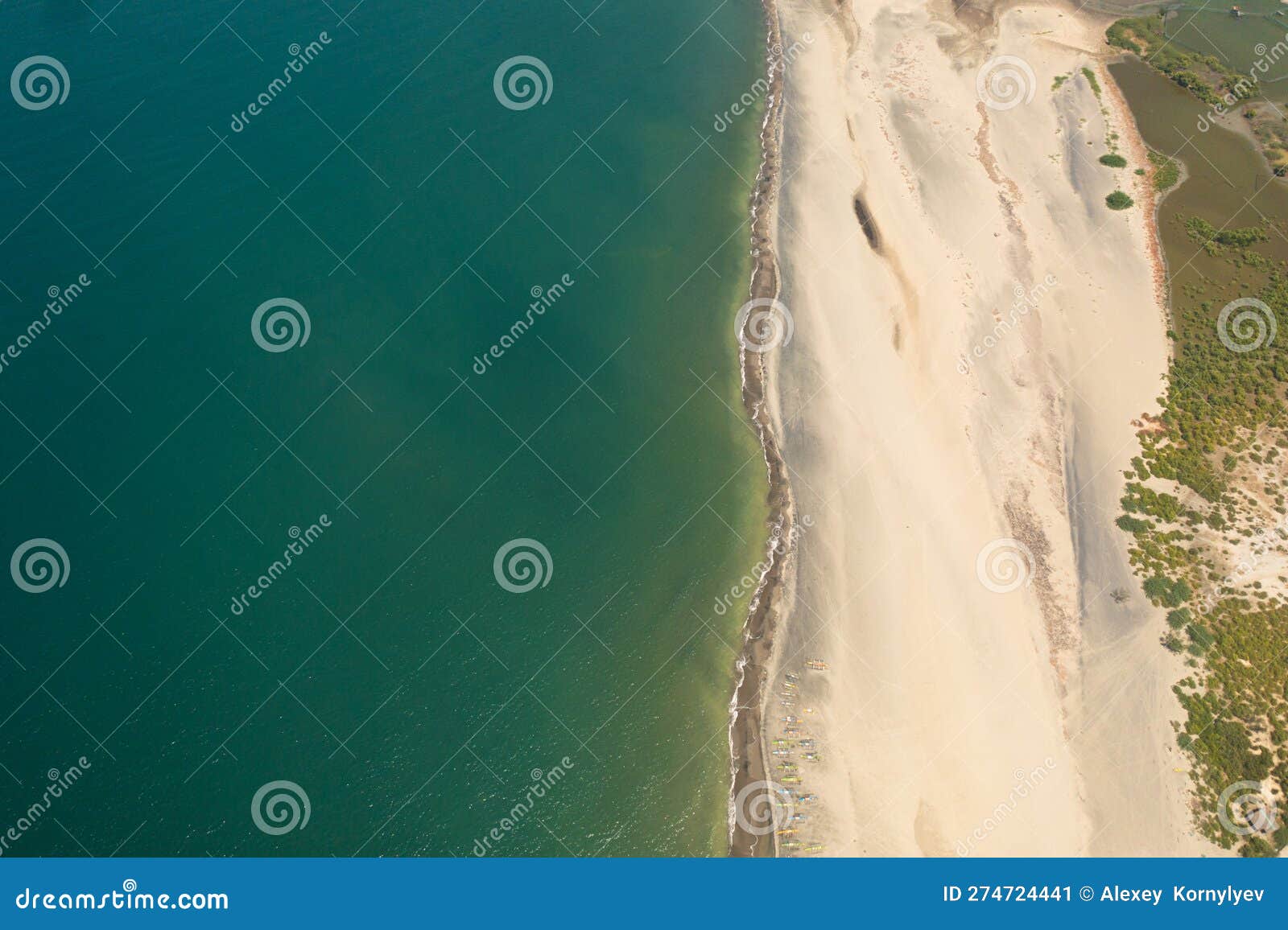 Top View of Beautiful Sandy Beach Stock Image - Image of sandbank ...