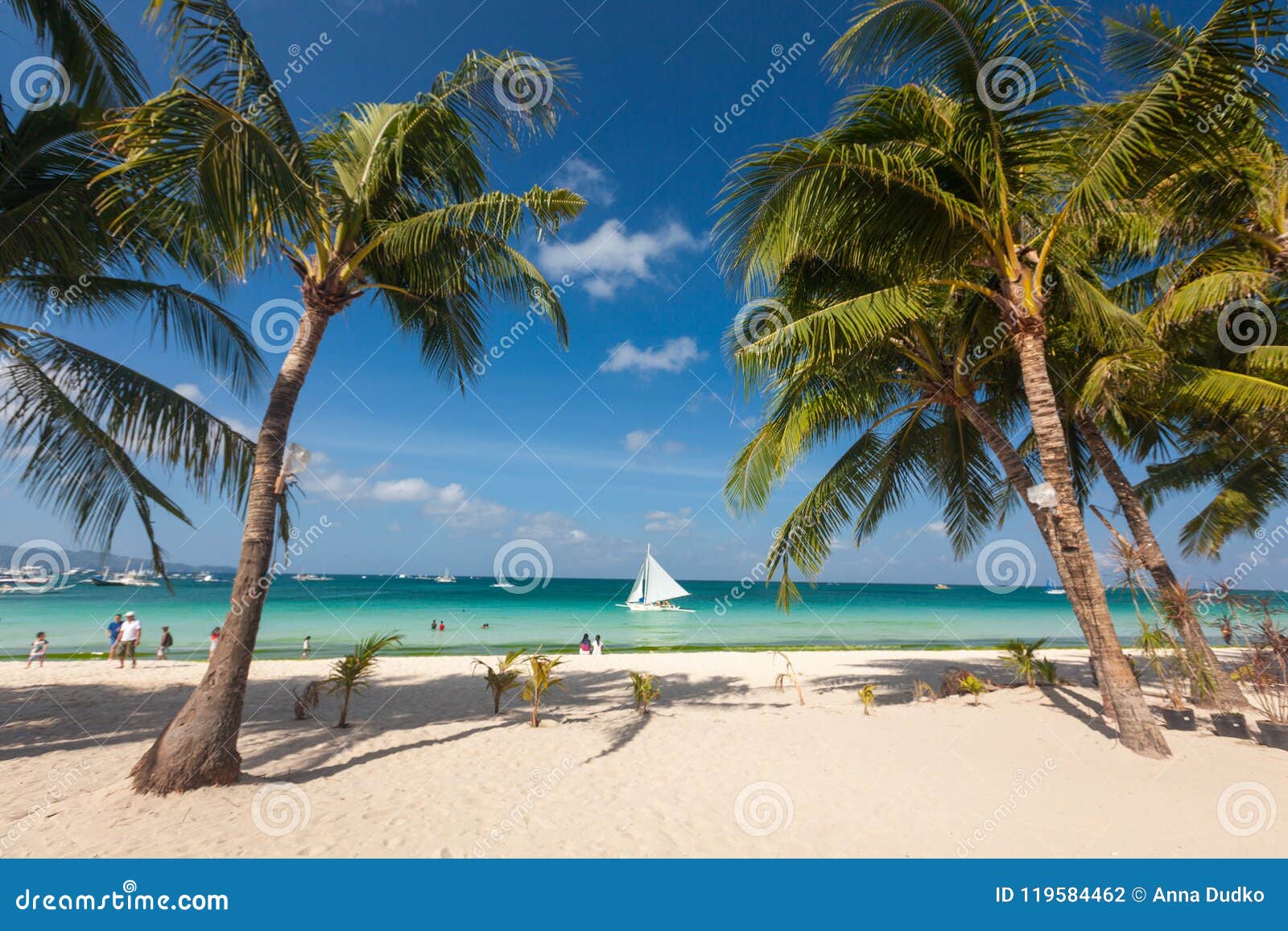 Tropical Landscape of Boracay Island, Philippines Stock Photo - Image ...
