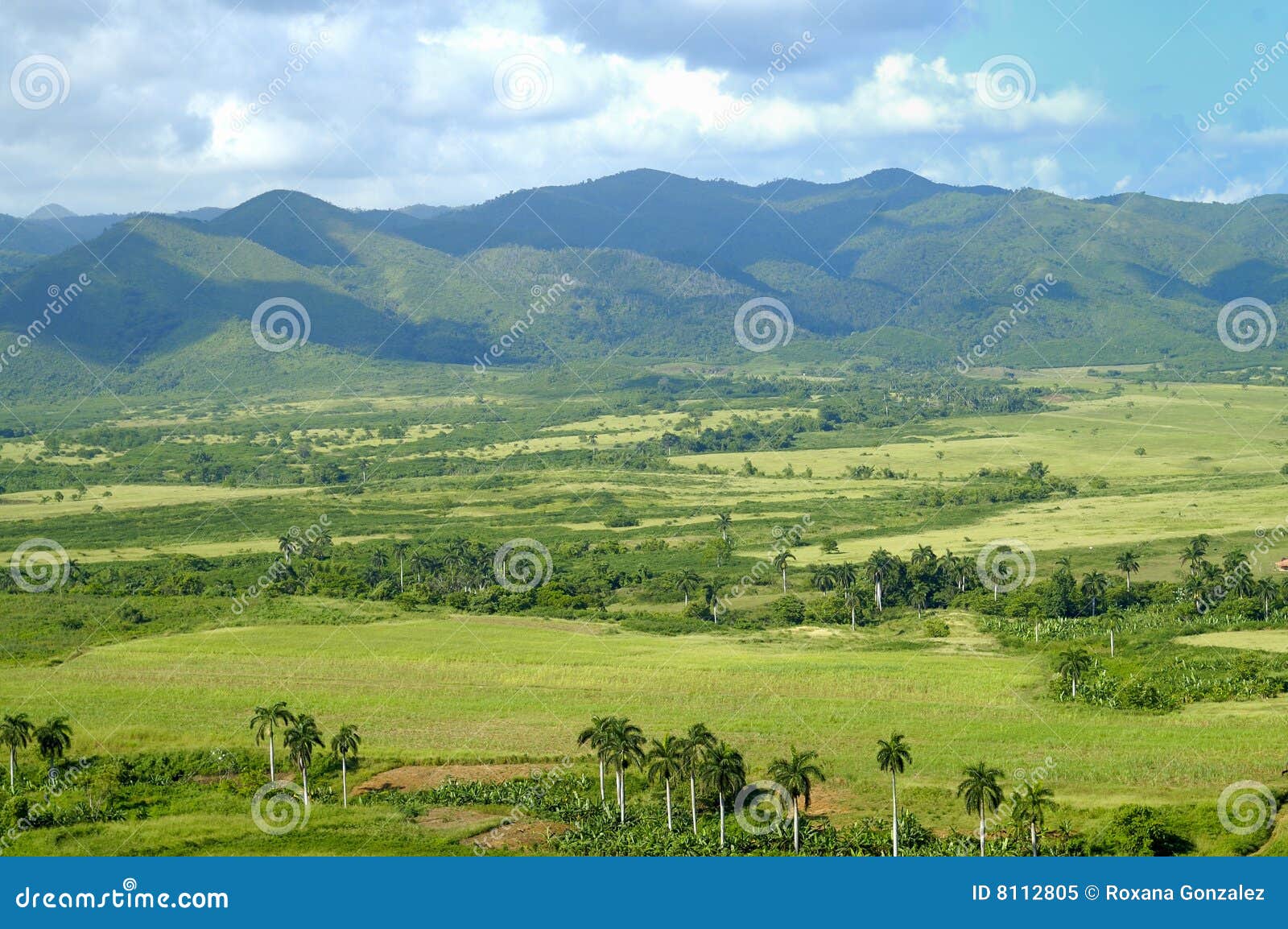 Tropical Landscape with Mountains Stock Image - Image of peace, green ...