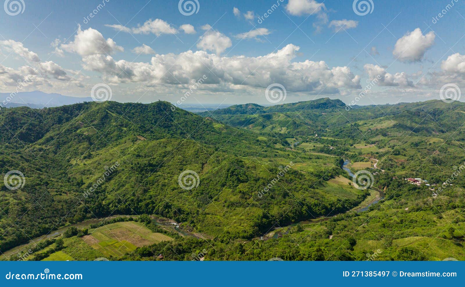 Tropical Landscape with Mountains. Stock Image - Image of tropical ...