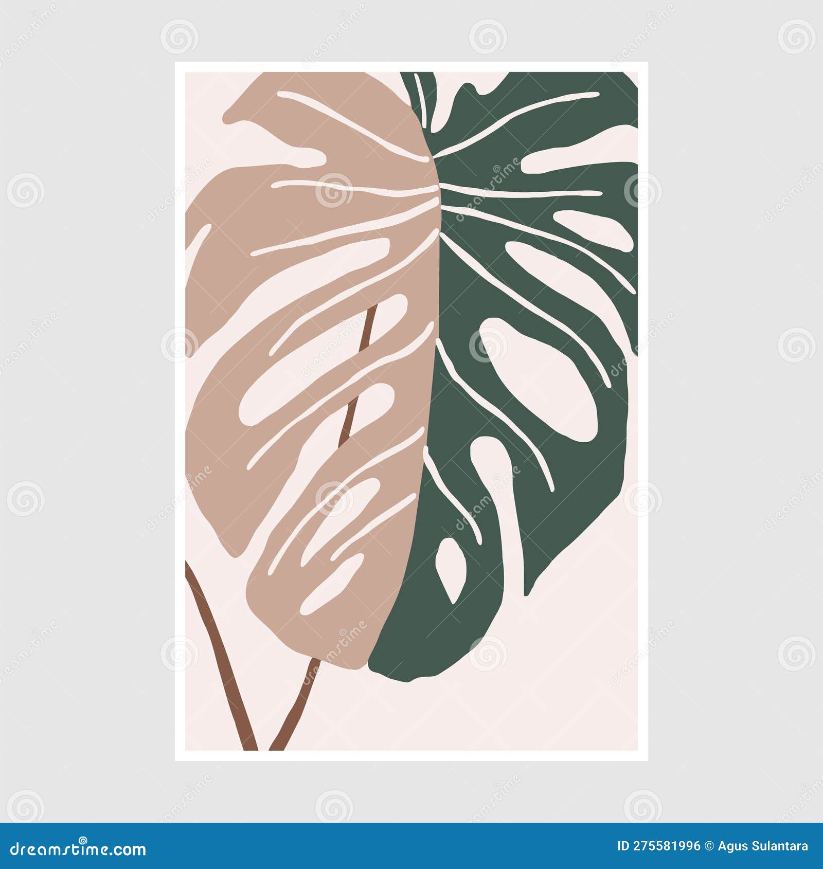 Monstera Hand Drawn Outline Drawing Doodle, Set Of Leaves With And ...