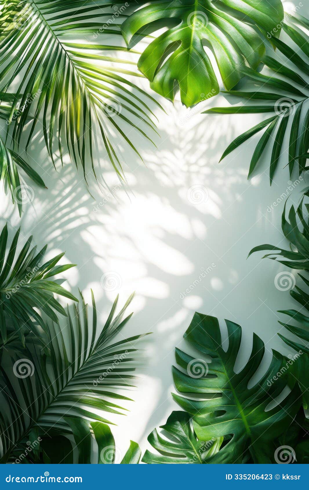 Tropical Leaf Overlay, a Design Featuring Tropical Leaves Creating a ...