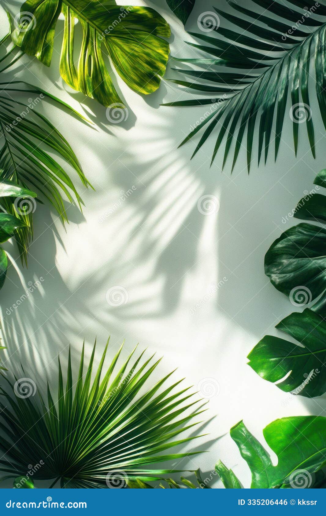 Tropical Leaf Overlay, a Design Featuring Tropical Leaves Creating a ...