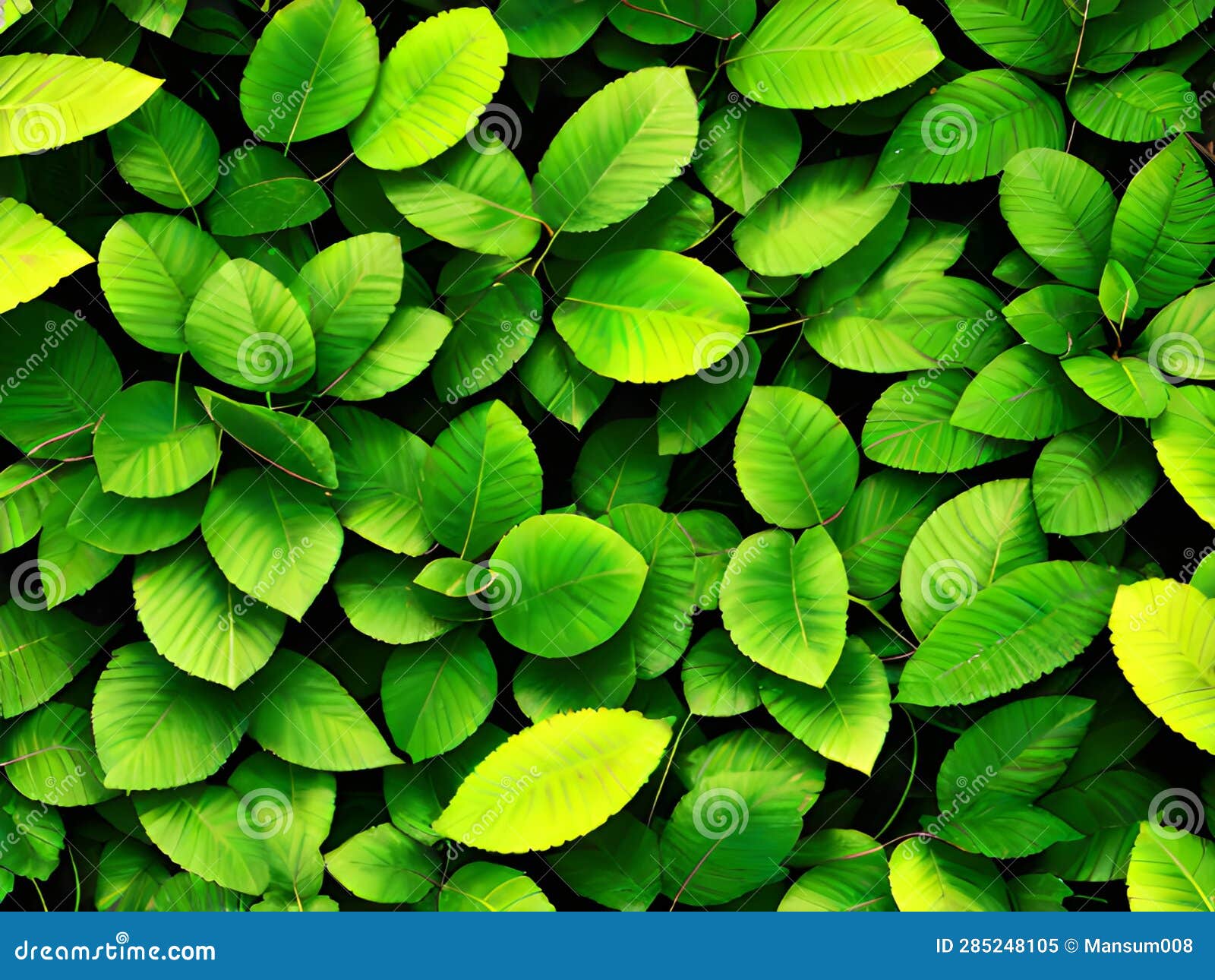 Tropical Leaves, Abstract Green Leaves Texture, Nature Background, Ai ...