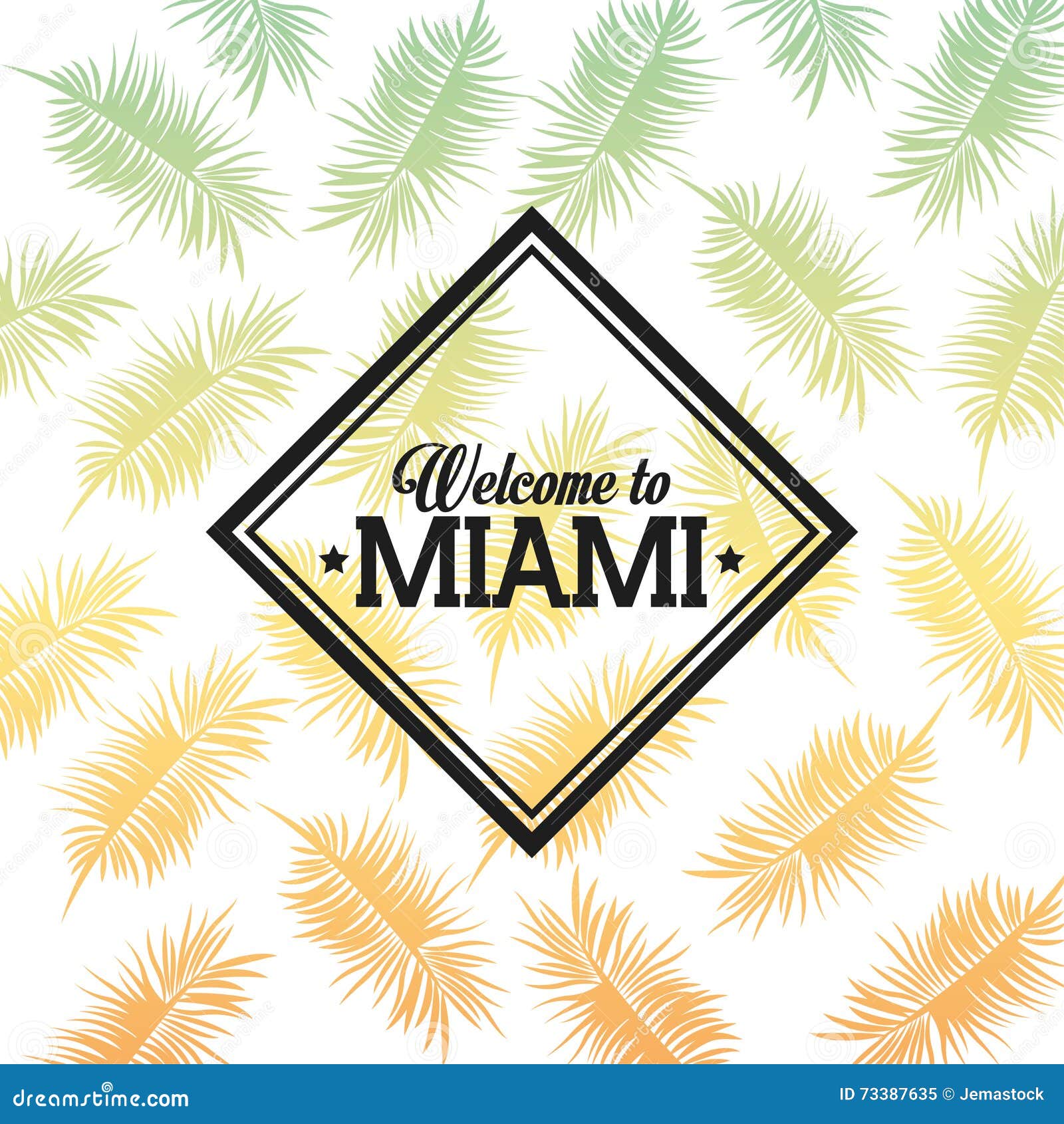 Tropical Leaves Icon. Miami Florida Design.Vector Graphice 30 Stock ...