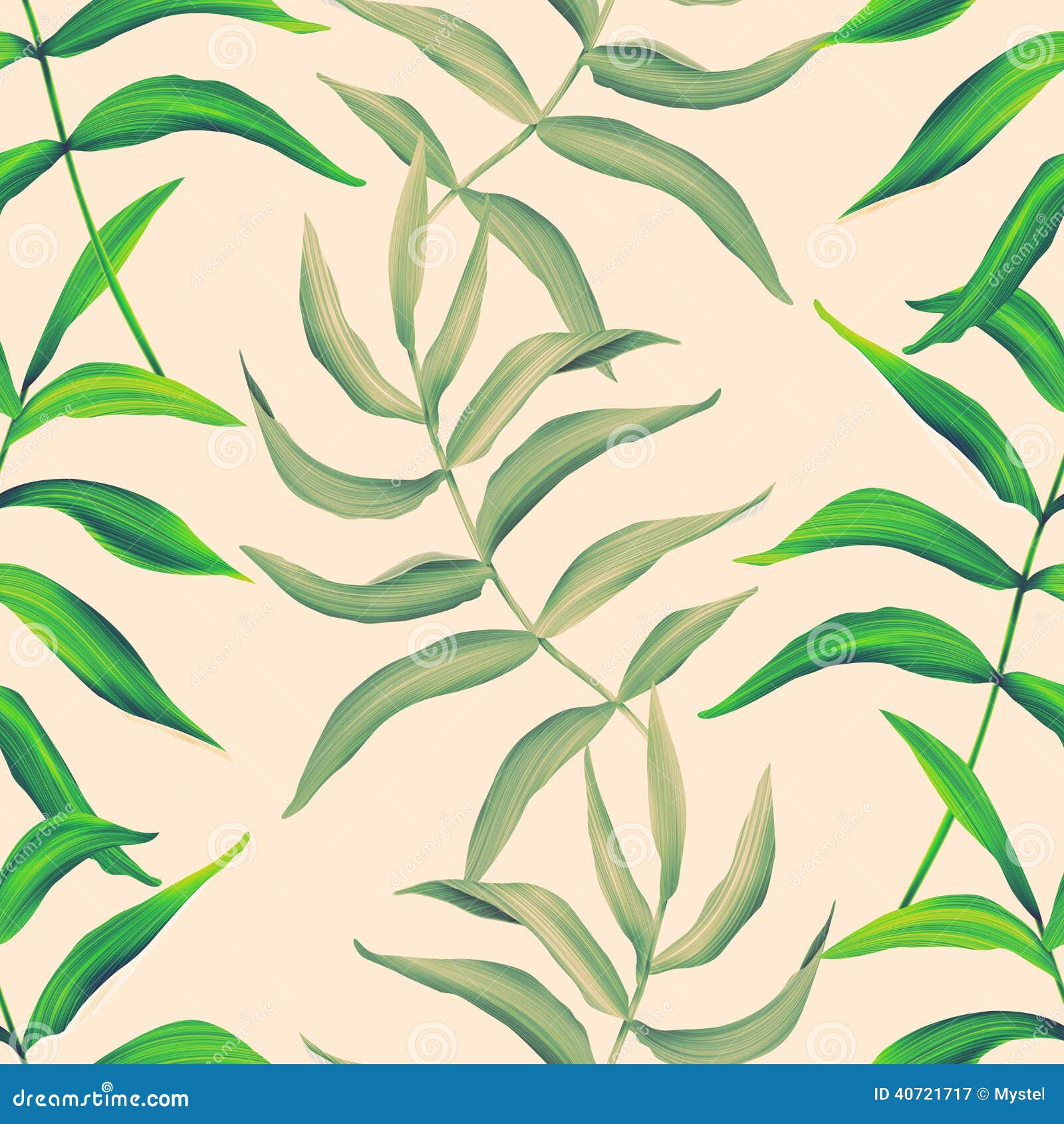 Tropical Leaves. Seamless Stylish Fashion Pattern Stock Illustration ...