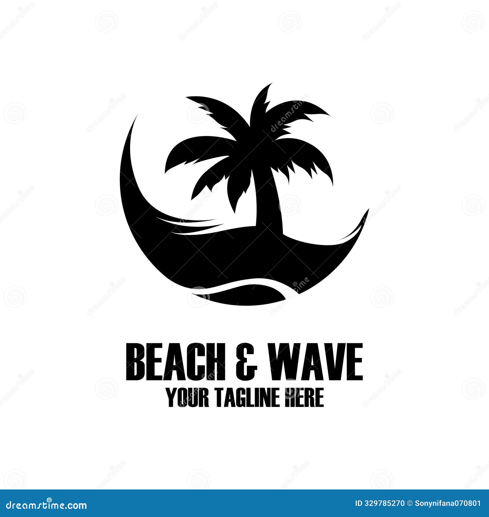 Simple Minimalist Beach Logo Design Isolated Vector Symbol Identity ...