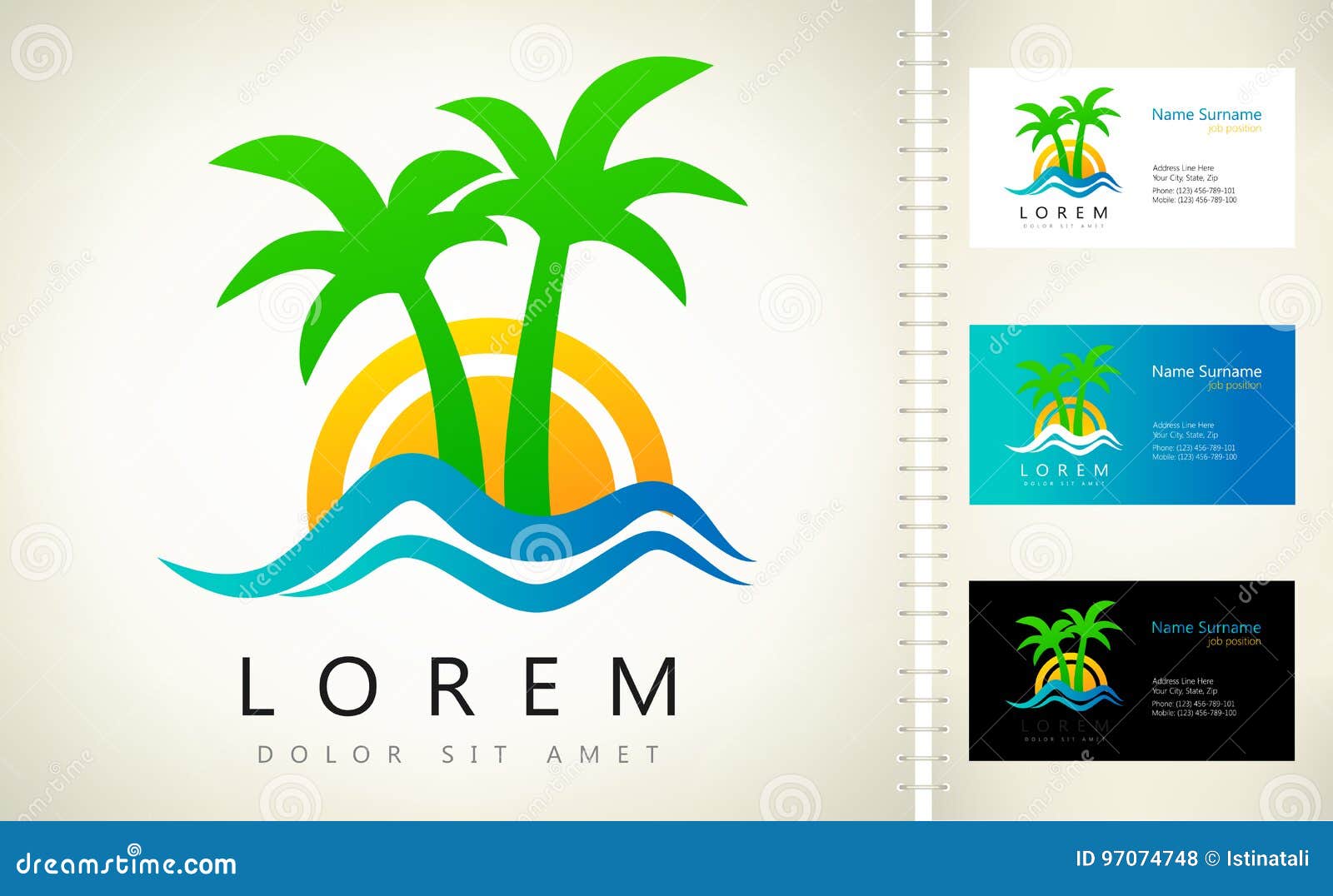 Tropical logo vector stock vector. Illustration of plant - 97074748