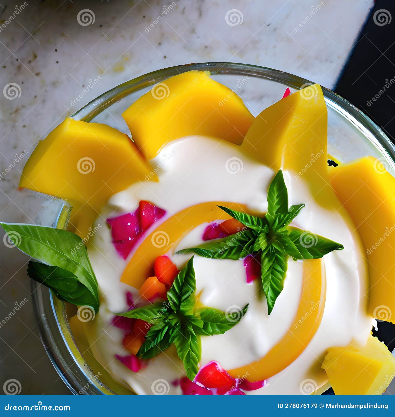 Tropical Mango Smoothie With A Creamy Coconut Base Royalty-Free Stock ...