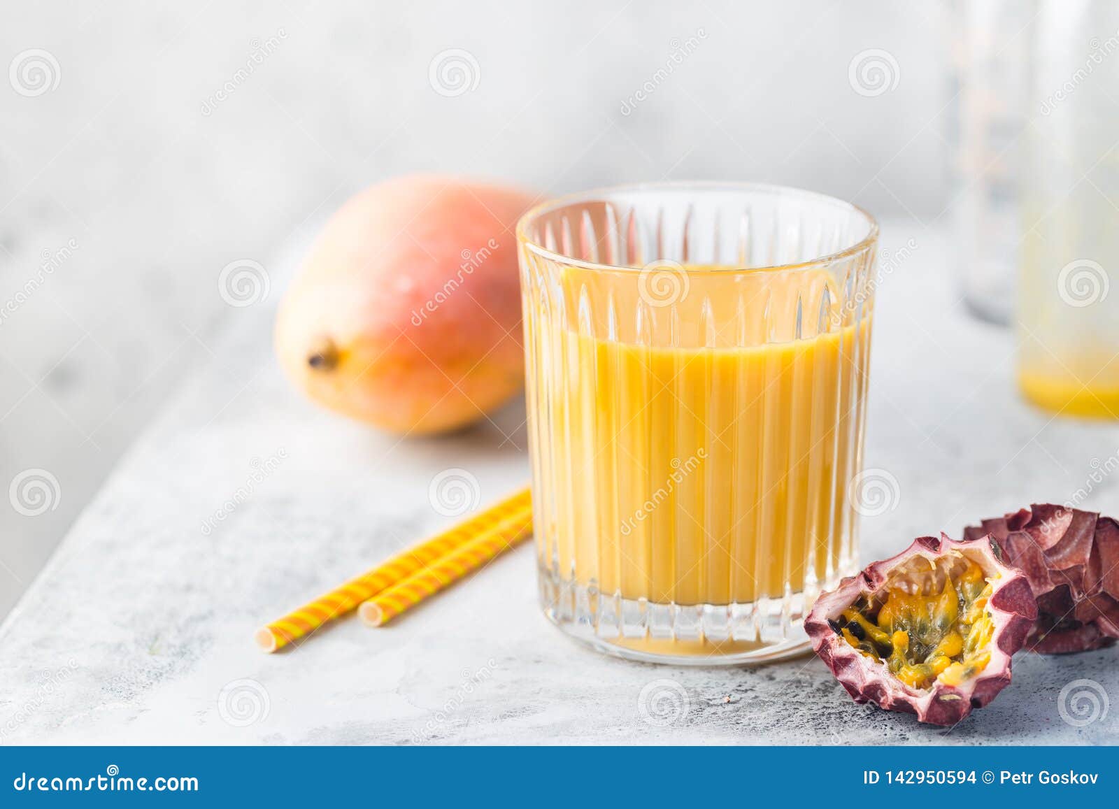 Tropical Mango smoothie stock photo. Image of drink - 142950594