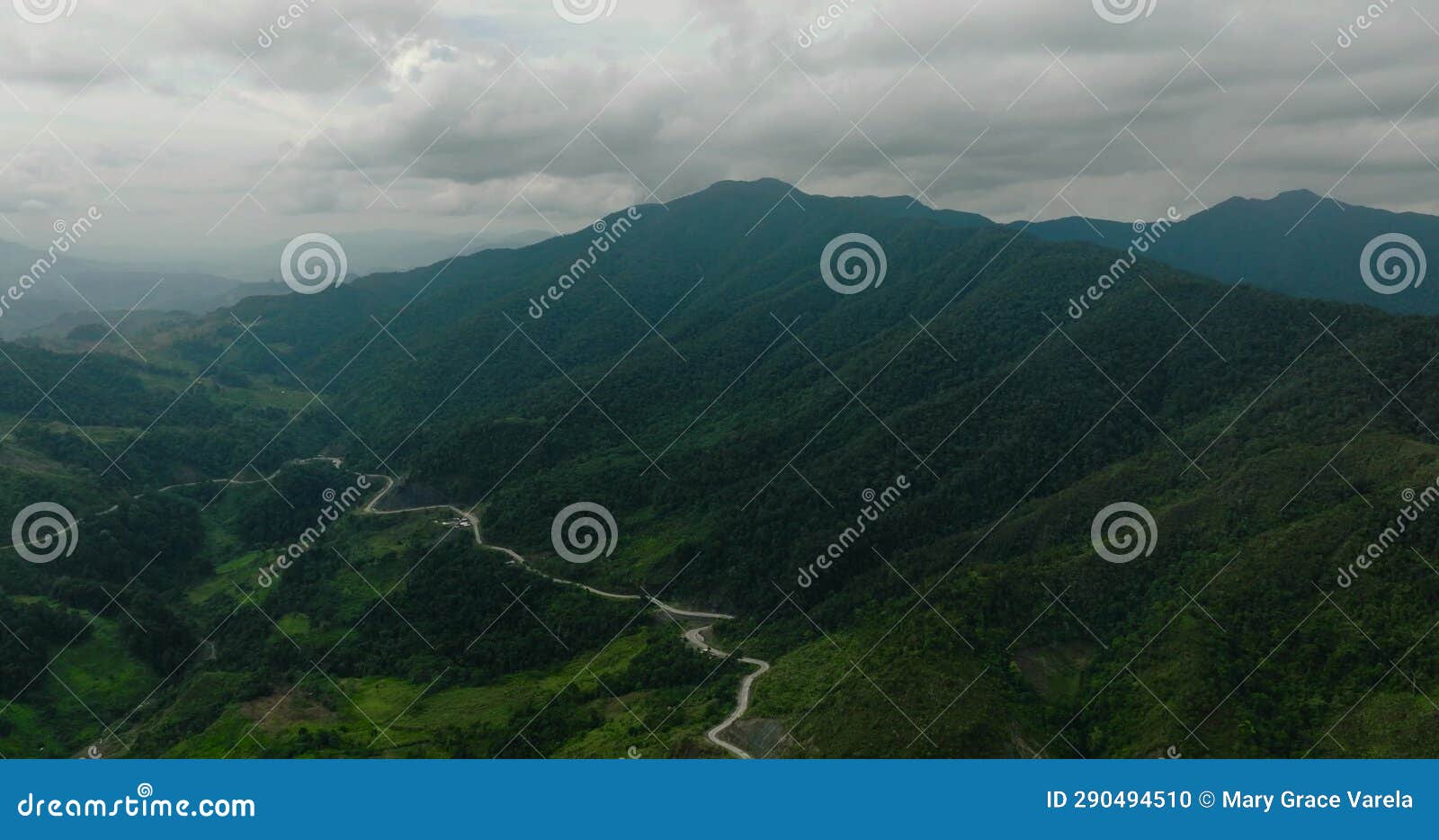 Tropical Mountain with Valley in the Philippines. Stock Footage - Video ...