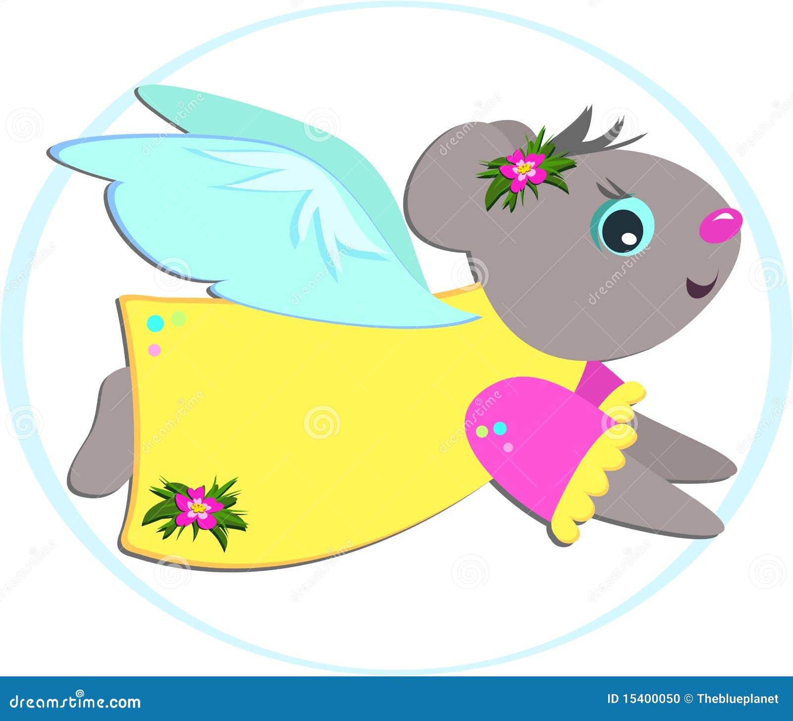 Tropical Mouse Angel stock vector. Illustration of flying - 15400050