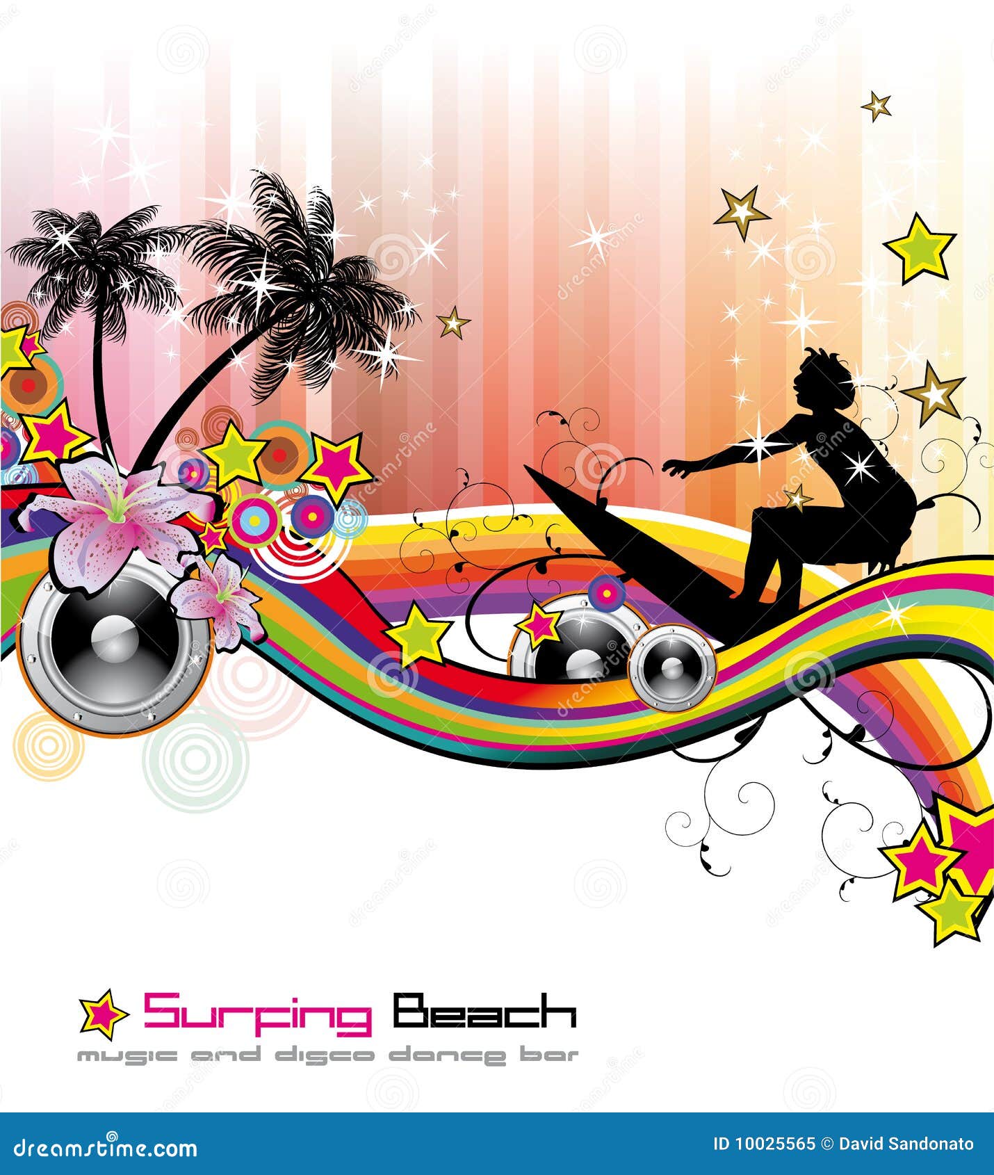 Tropical Music Event Flyer stock vector. Illustration of event - 10025565